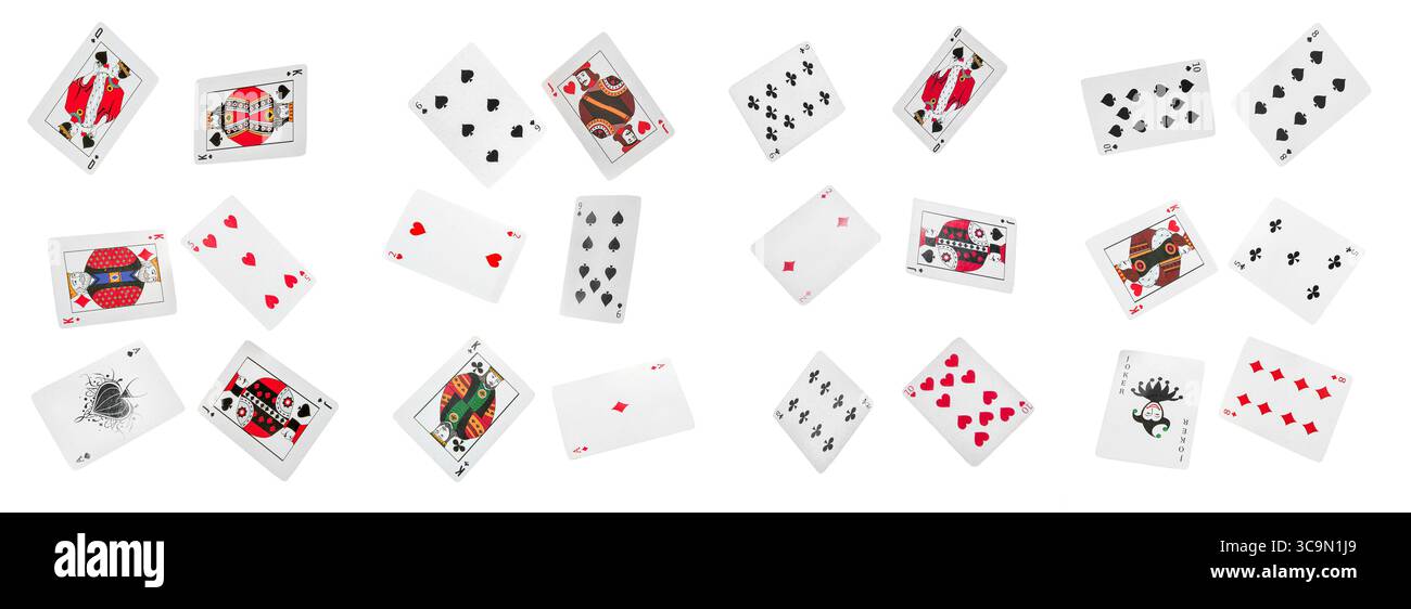 Set playing cards different hi-res stock photography and images - Alamy
