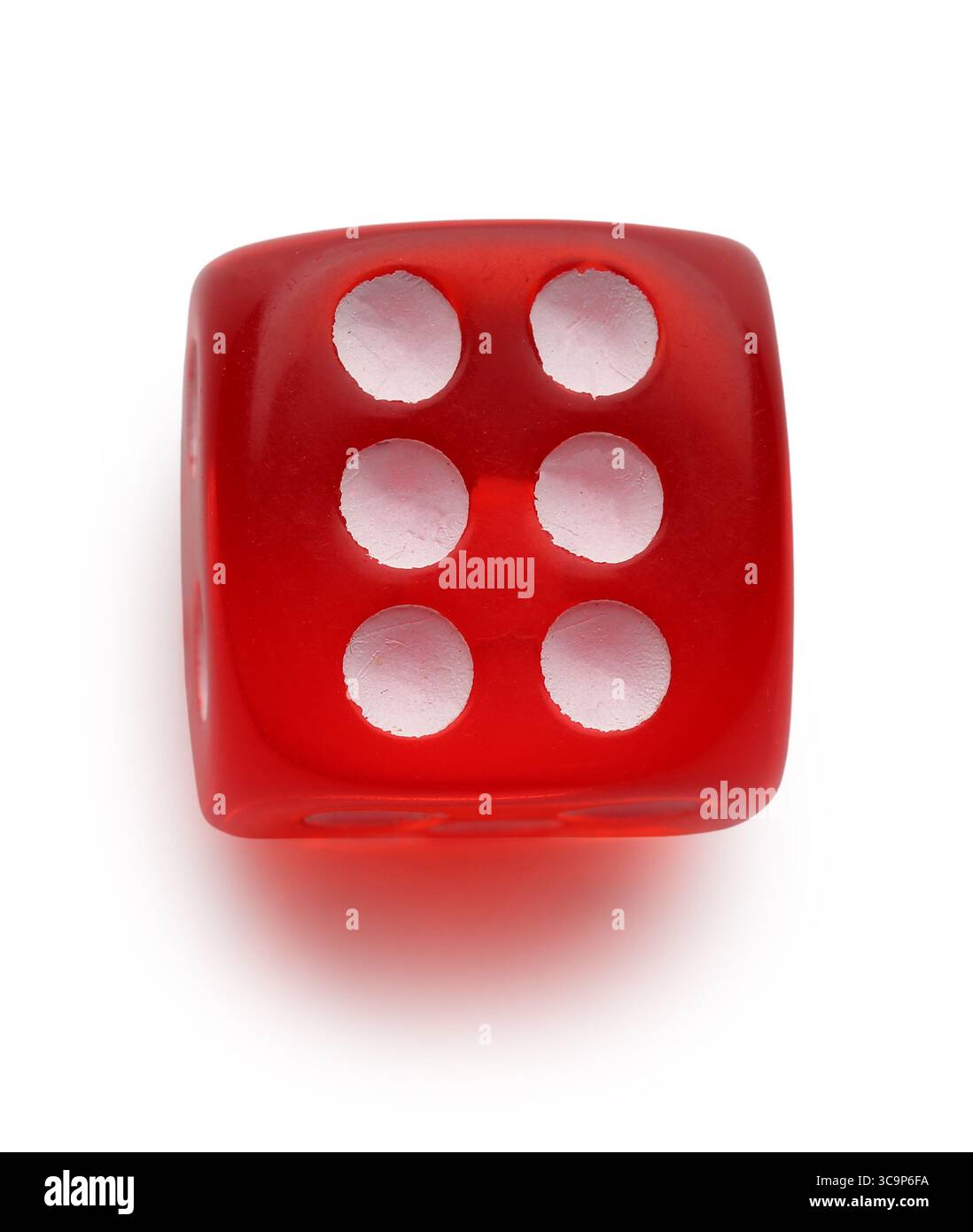 Red game dice isolated on white background Stock Photo - Alamy