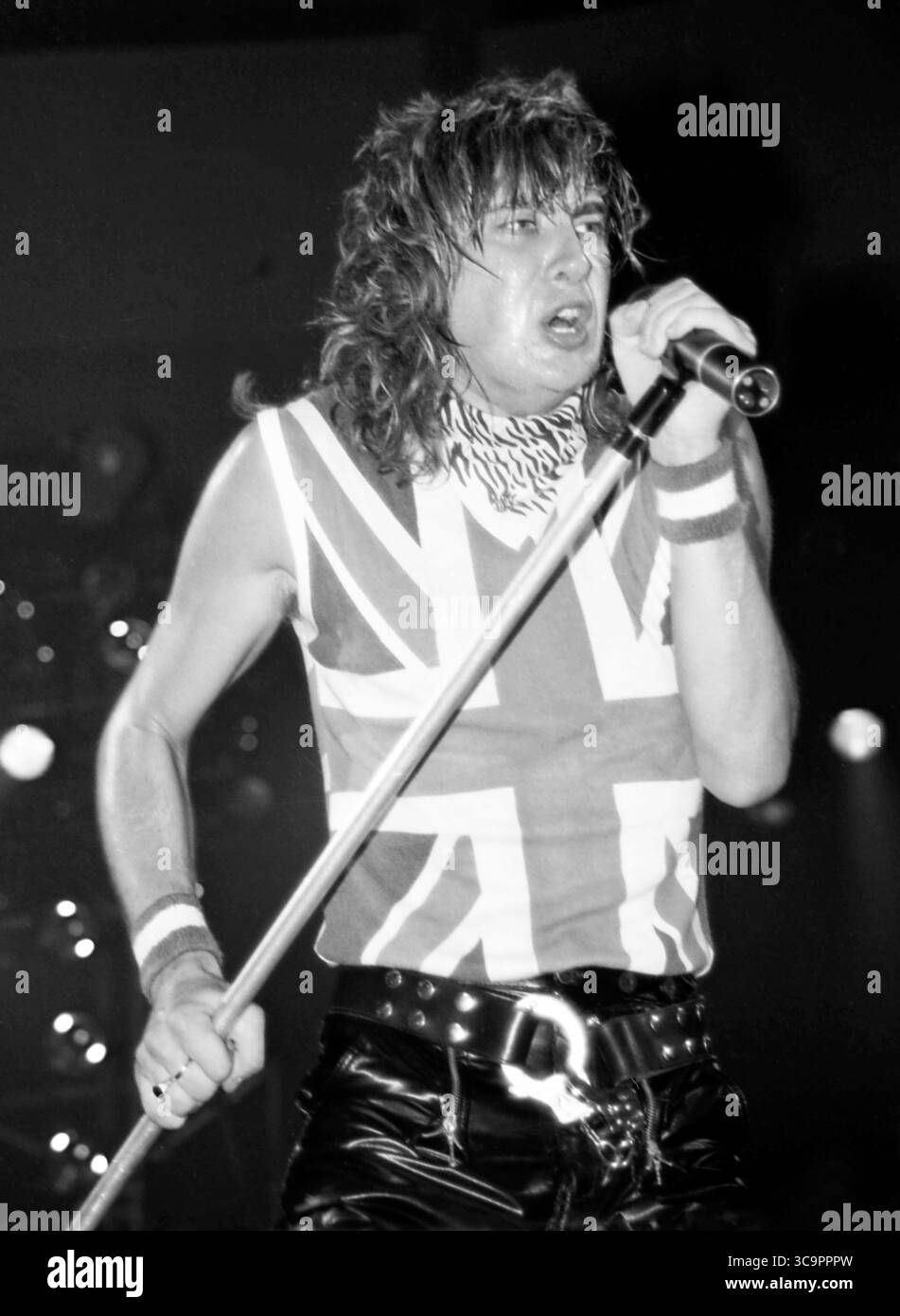 Pyromania tour 1983 Black and White Stock Photos & Images - Alamy