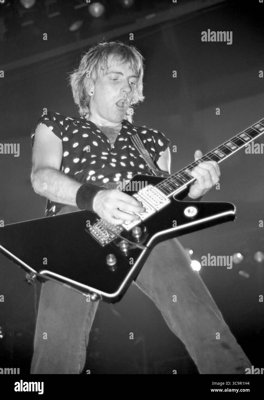 Pyromania tour 1983 Black and White Stock Photos & Images - Alamy