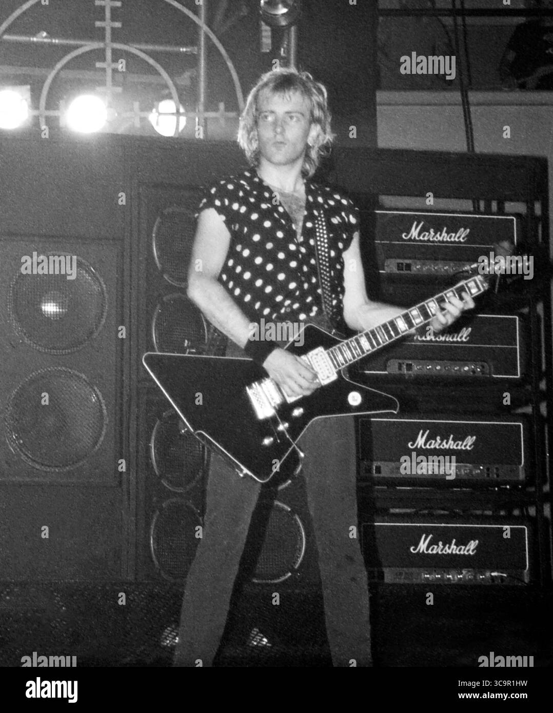 Pyromania tour 1983 Black and White Stock Photos & Images - Alamy