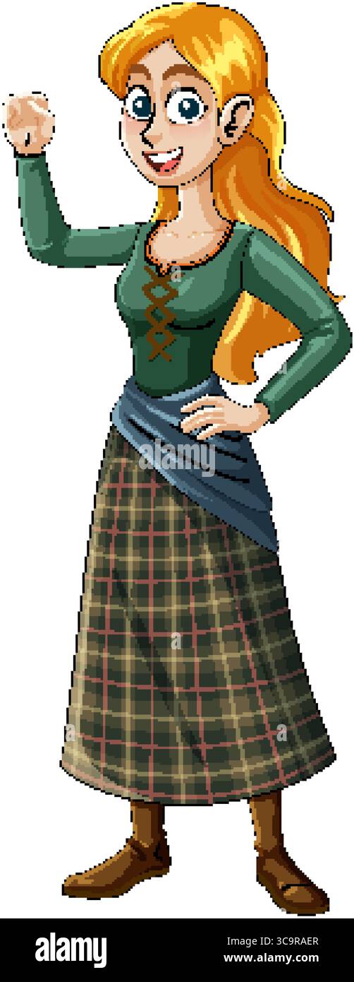 Smiling self assured female Stock Vector Images - Alamy