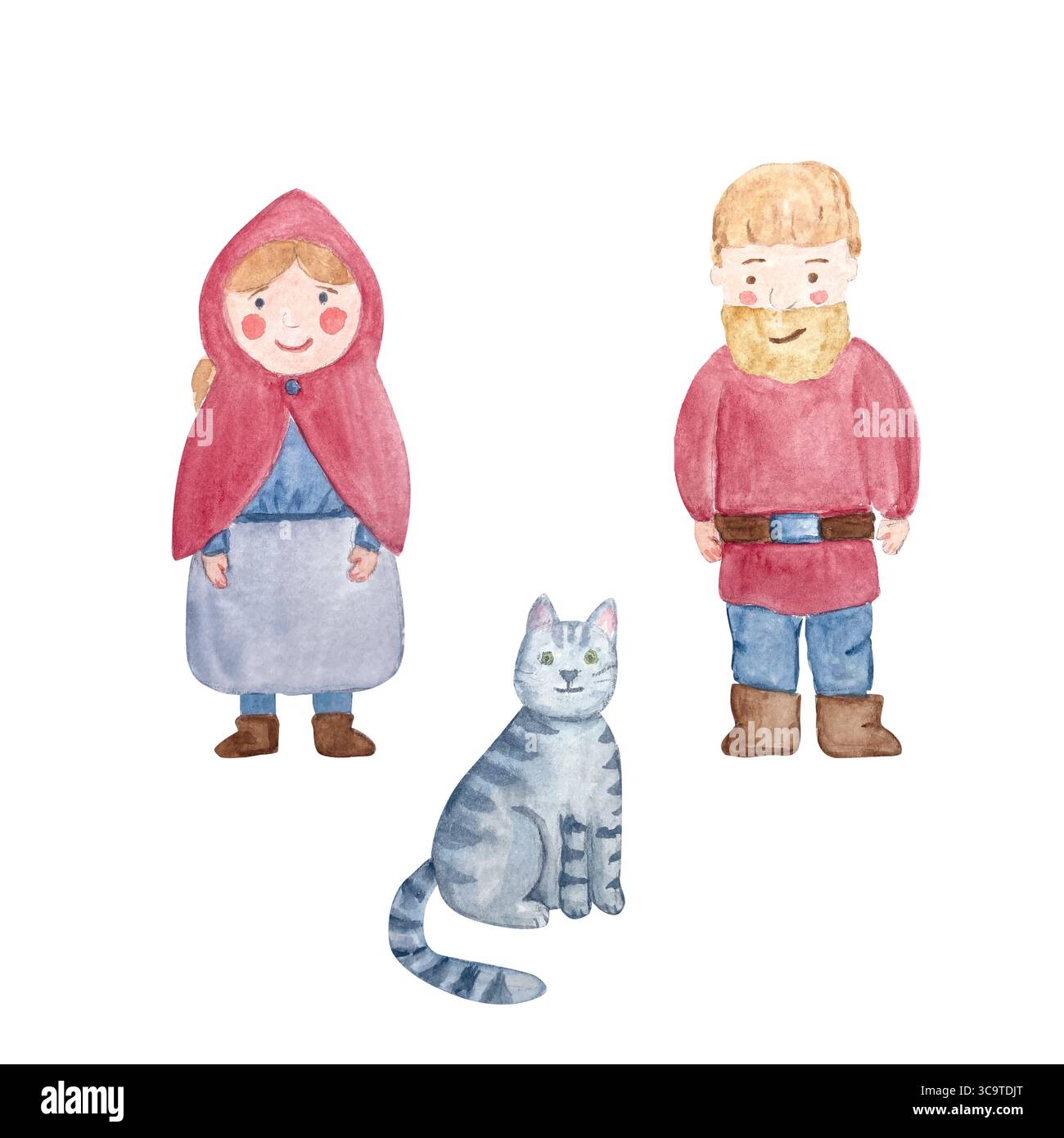 Cat with red hood Cut Out Stock Images & Pictures - Alamy