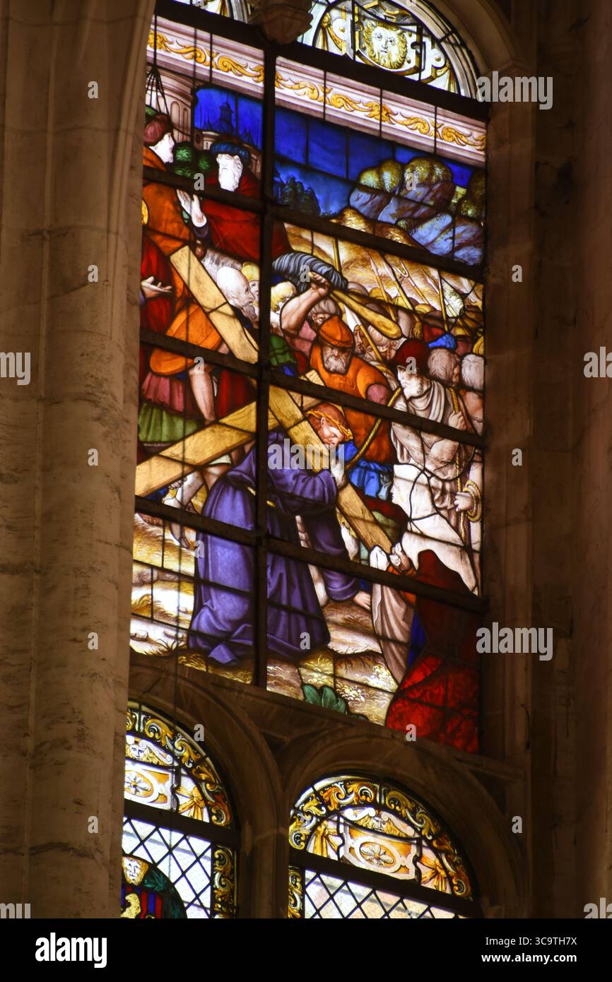 Vitrail de l'Église Saint Florentin à Saint Florentin, Yonne 89, France ...