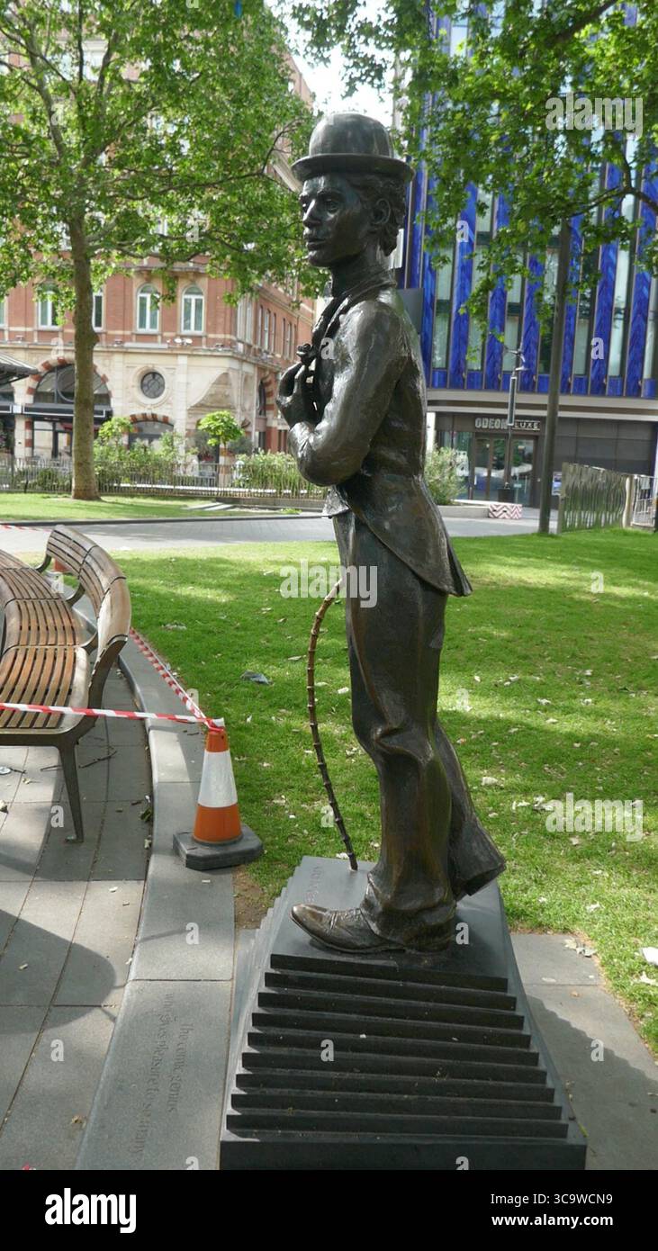 London, England, United Kingdom 4th June 2025 Charlie Chaplin Statue in ...