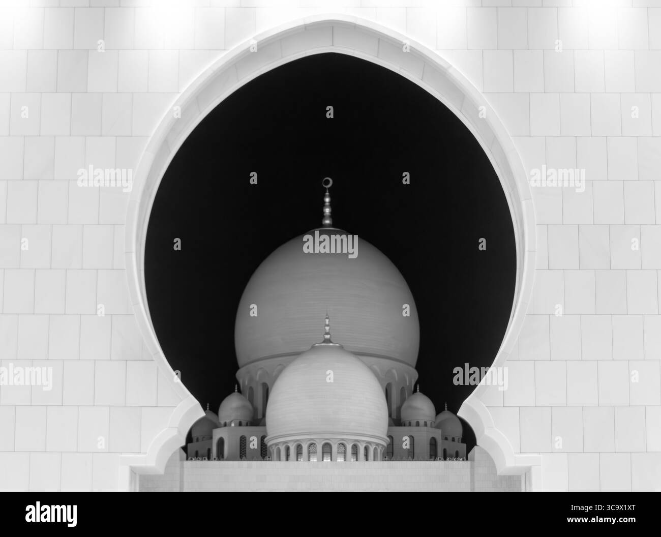 Ornate mosque interior Black and White Stock Photos & Images - Alamy