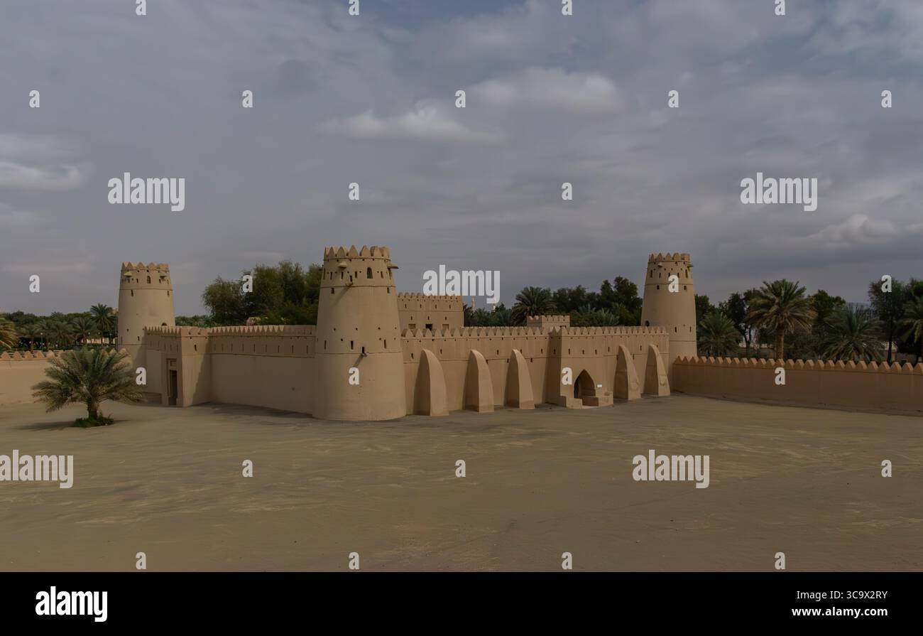 Ancient Fort, Palm Oasis Stock Photo - Alamy