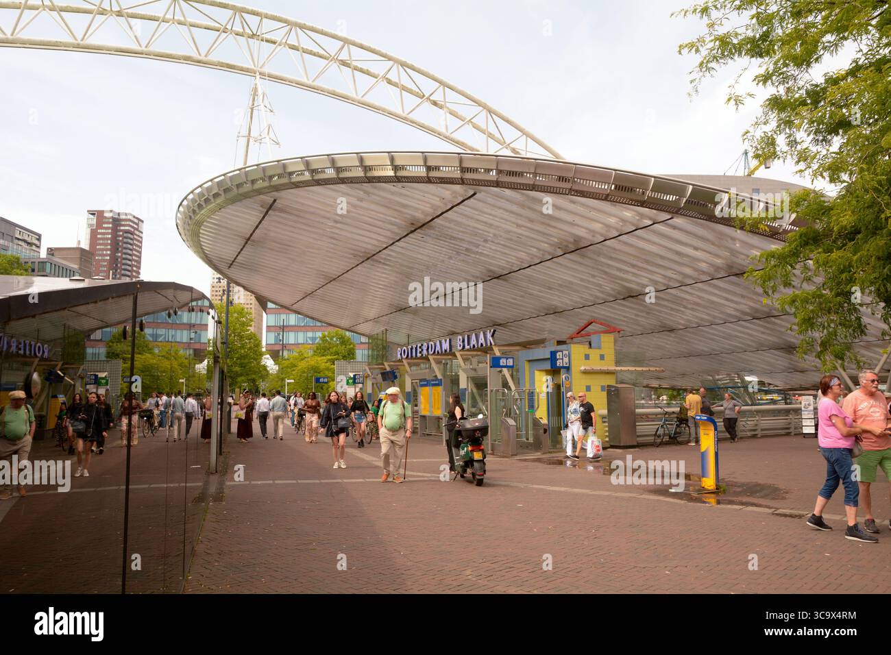 Rotterdam Blaak Metro station and tram stop in Rotterdam, The ...