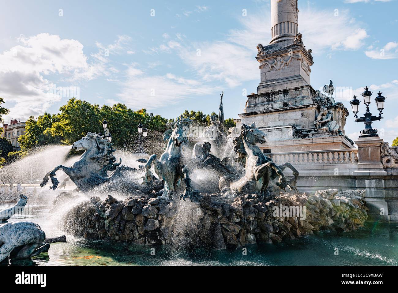 The Monument aux Girondins (erected 1894-1902) is located on the Place ...
