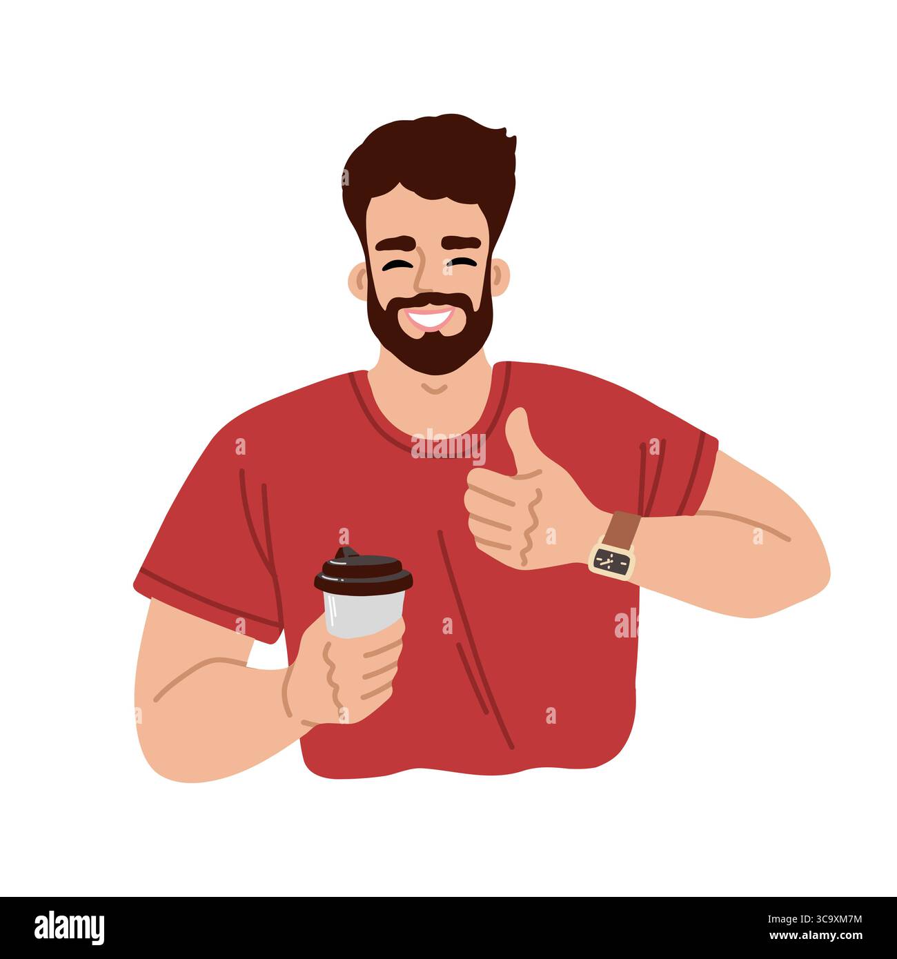 Thumbs up character cup hi-res stock photography and images - Alamy