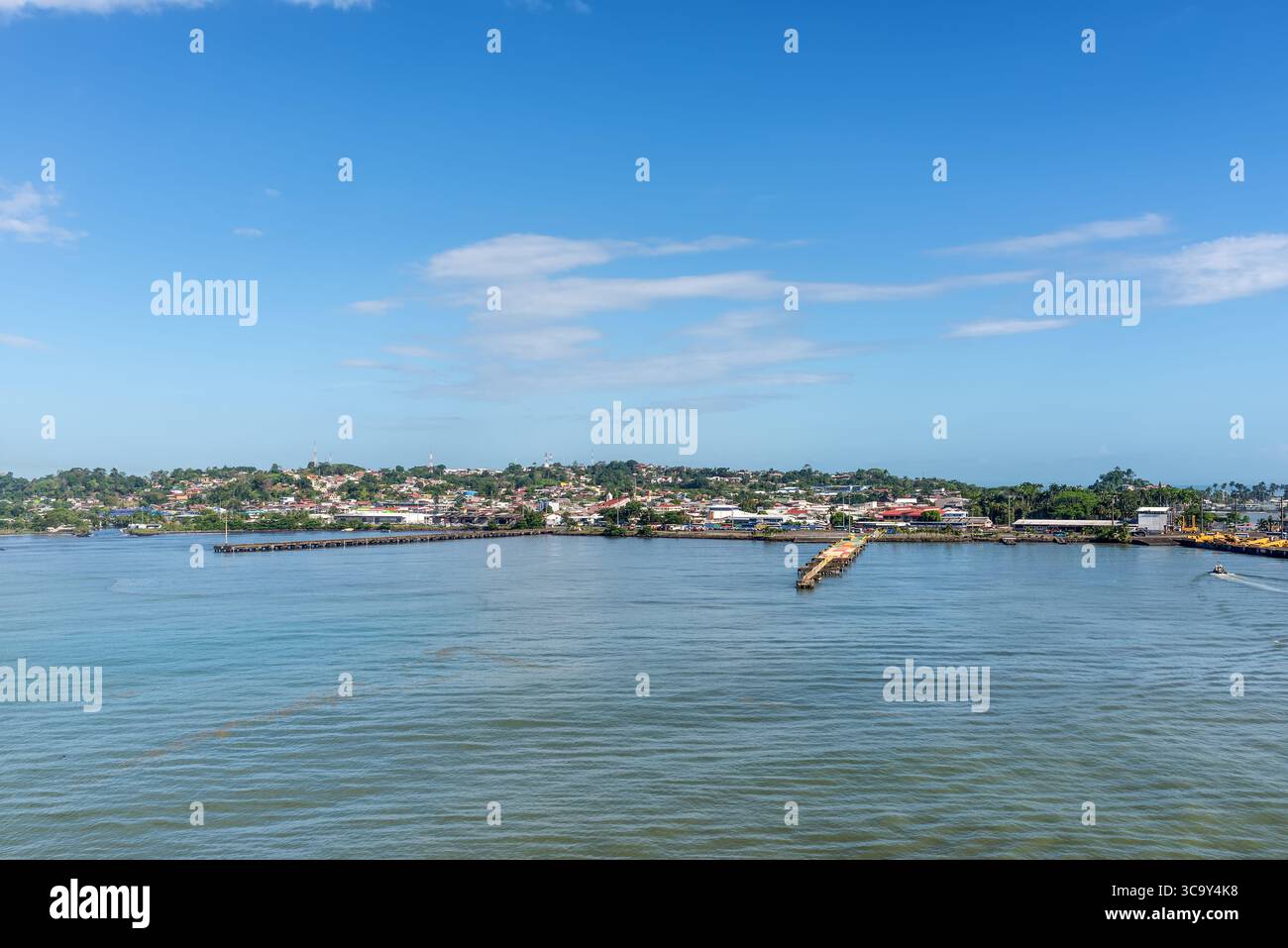 Puerto Limon, Costa Rica - April 14, 2024: View from the ship at the ...
