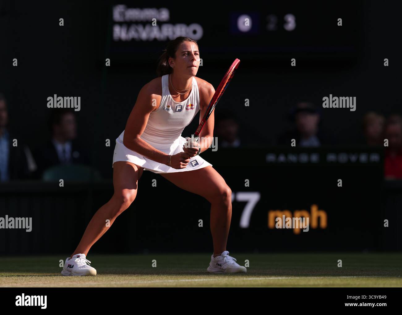 American tennis player Emma Navarro (USA) in action at the 2025 ...