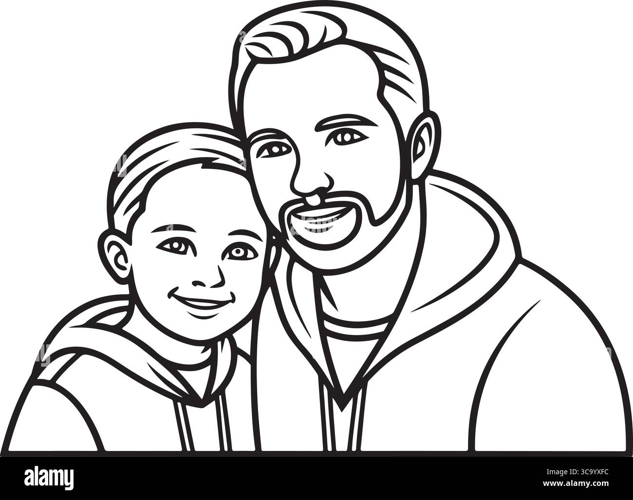 Love family portrait in Stock Vector Images - Alamy