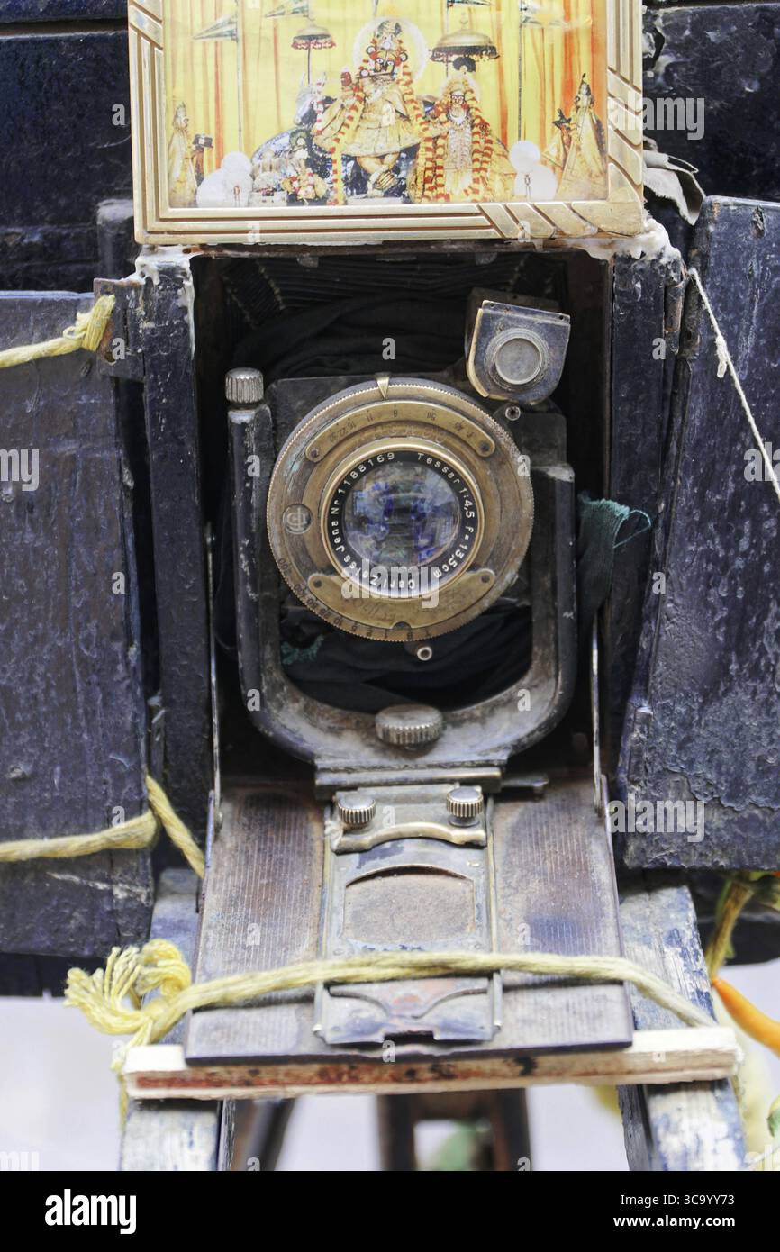 Jaipur, Rajasthan, India, Asia, An old mechanical camera with details ...