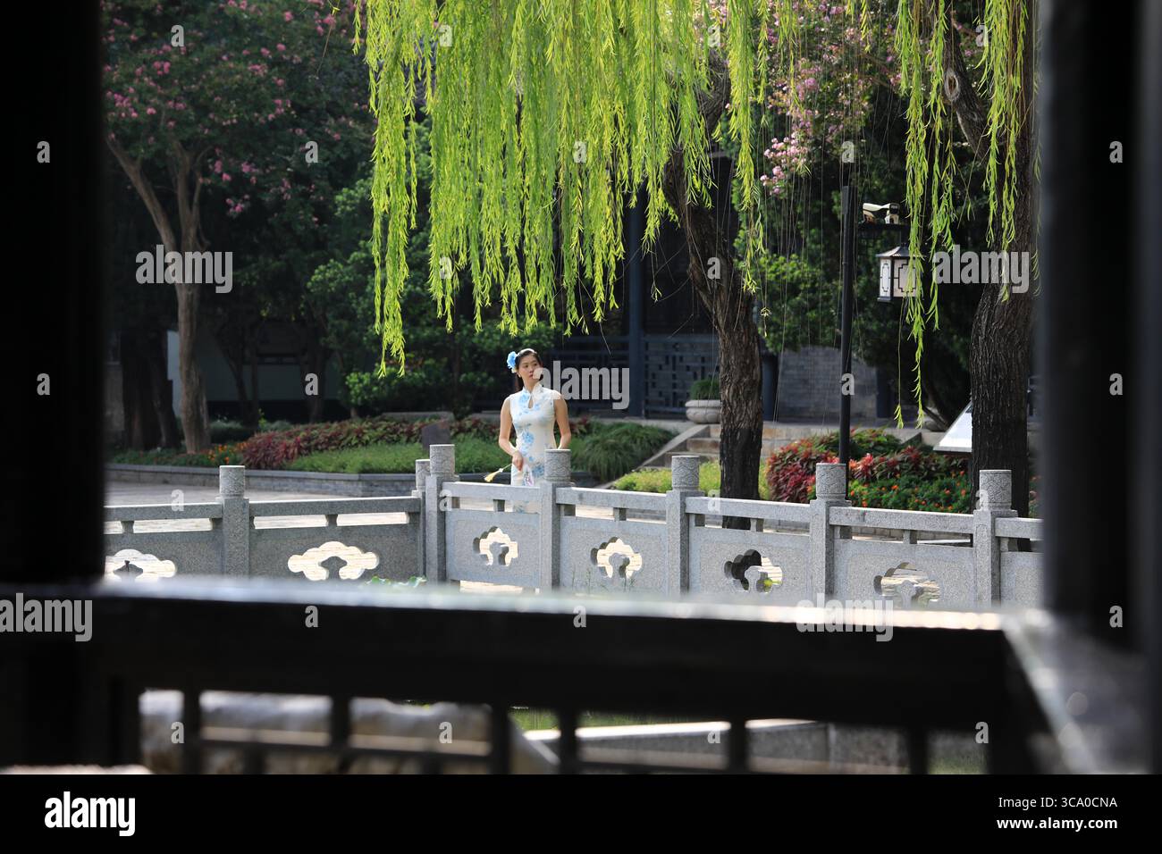 Tourists visit Qingyan Garden in Huai'an City, east China's Jiangsu ...