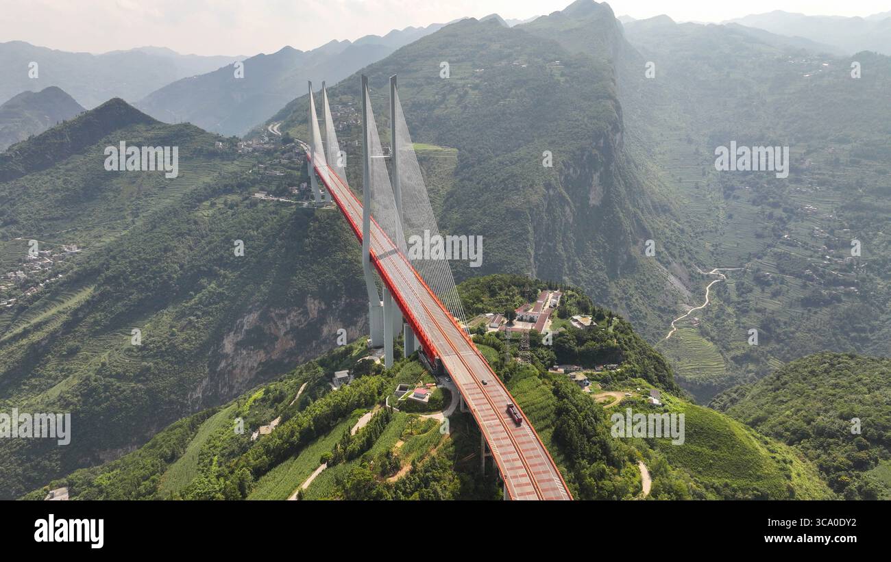 LIUPANSHUI, CHINA - AUGUST 3, 2025 - Aerial view of The First Beipan ...