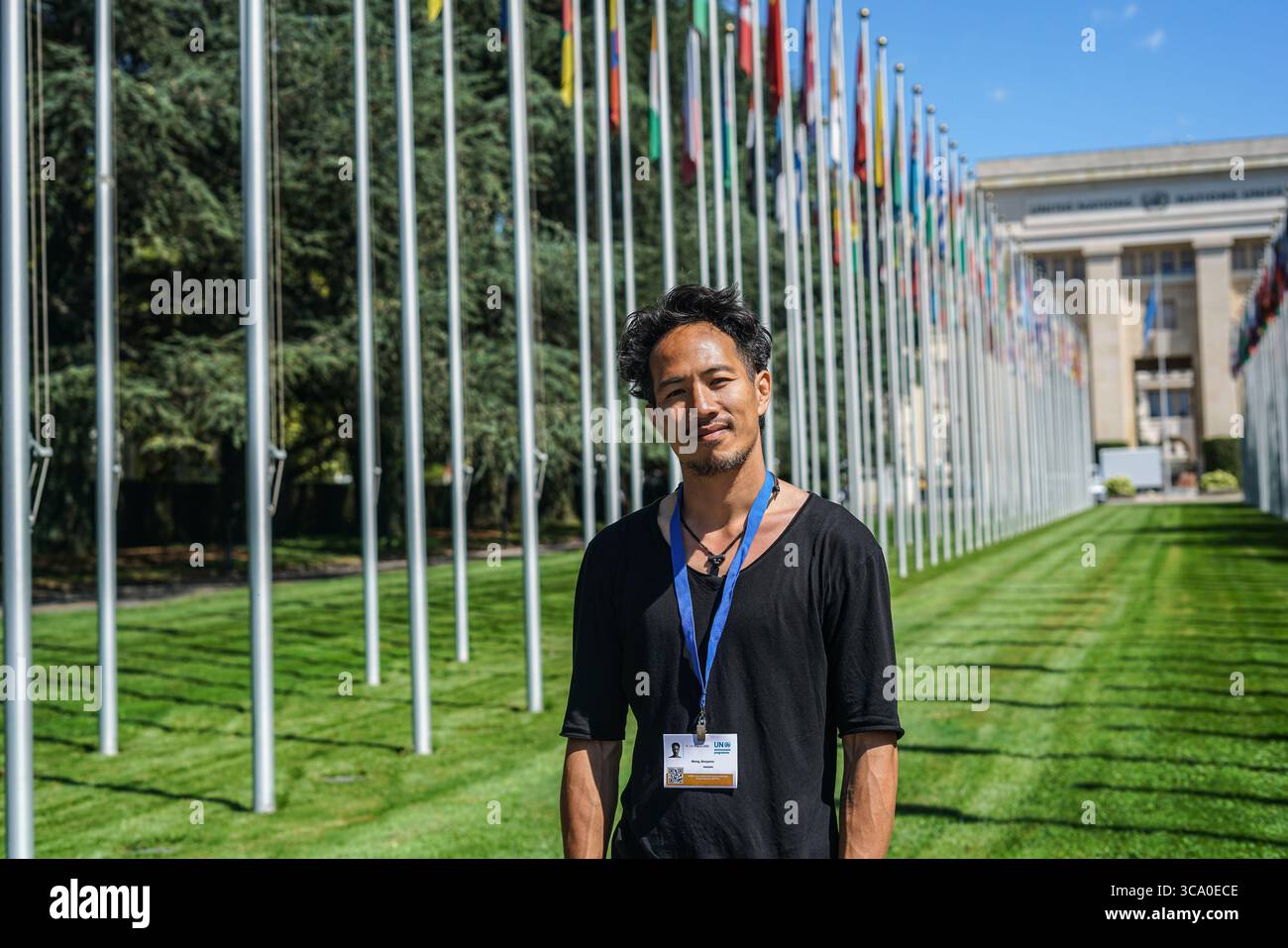 Canadian artist, environmental activist, and photographer Benjamin Von Wong poses for photos at ...