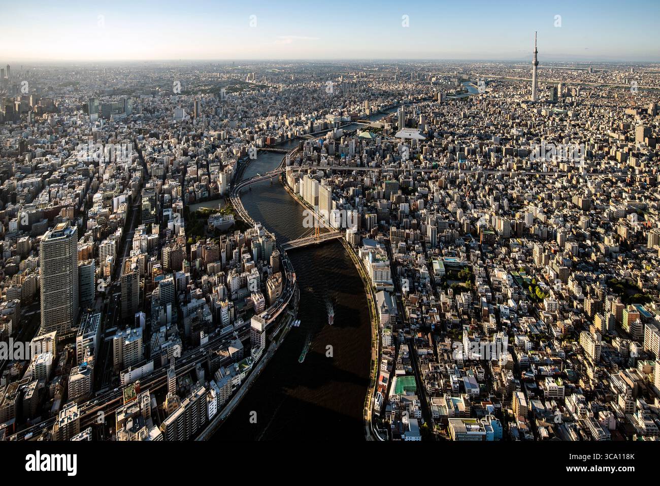 aerial view of Tokyo's high density urban sprawl Stock Photo - Alamy