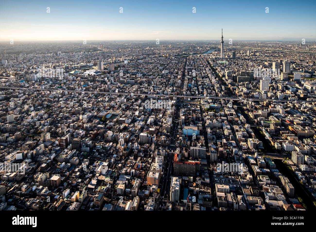 aerial view of Tokyo's high density urban sprawl Stock Photo - Alamy