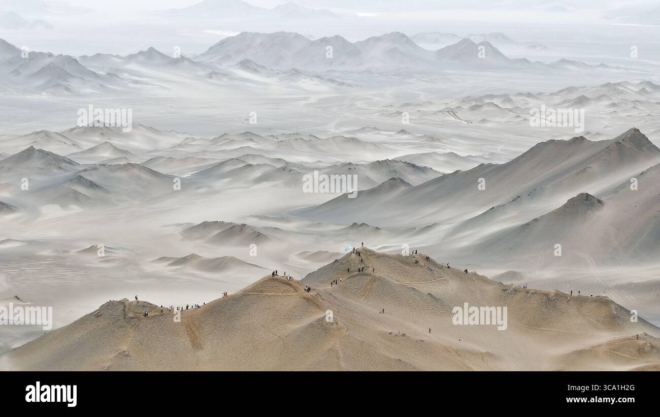 (250806) -- XINING, Aug. 6, 2025 (Xinhua) -- An aerial drone photo ...