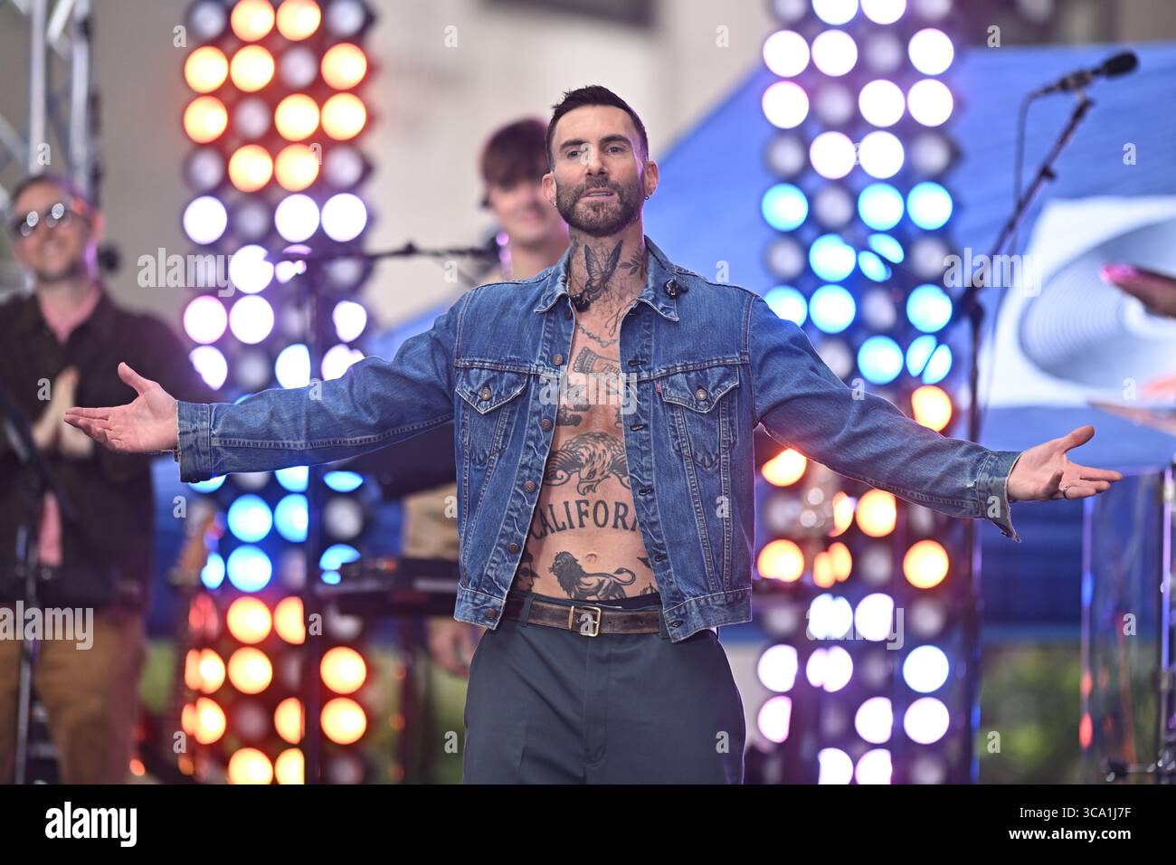 Adam Levine of Maroon 5 performs on 'Today' at Rockefeller Plaza on ...