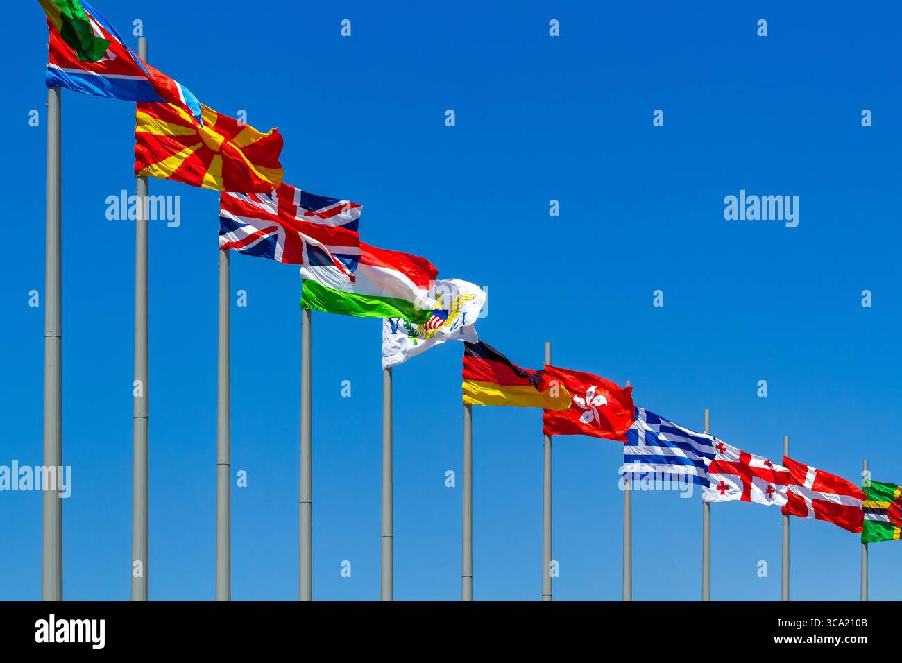 Waving flags europe countries international hi-res stock photography ...