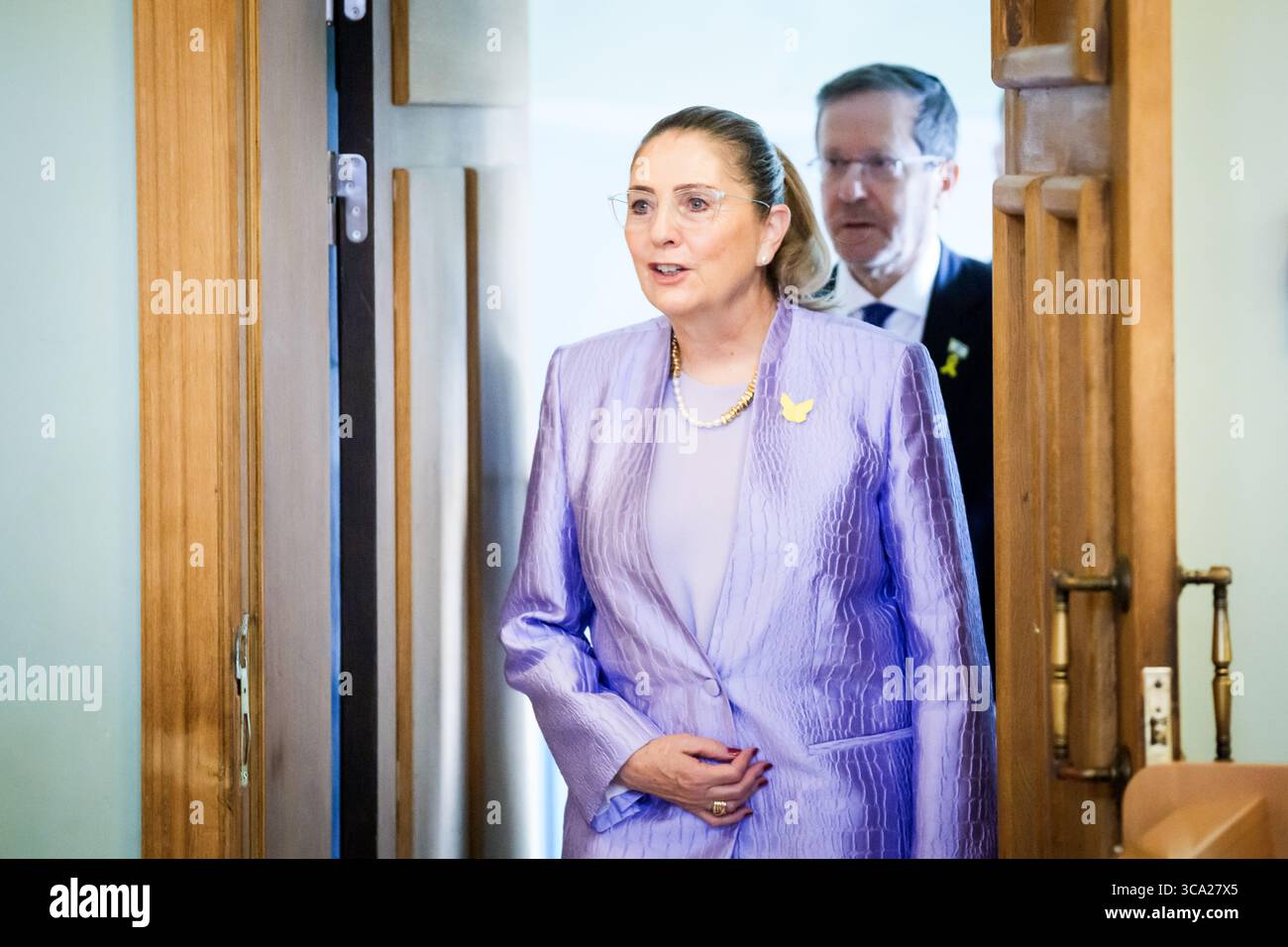 RIGA, LATVIA. 6th August 2025. Michal Herzog, First Lady of Israel ...