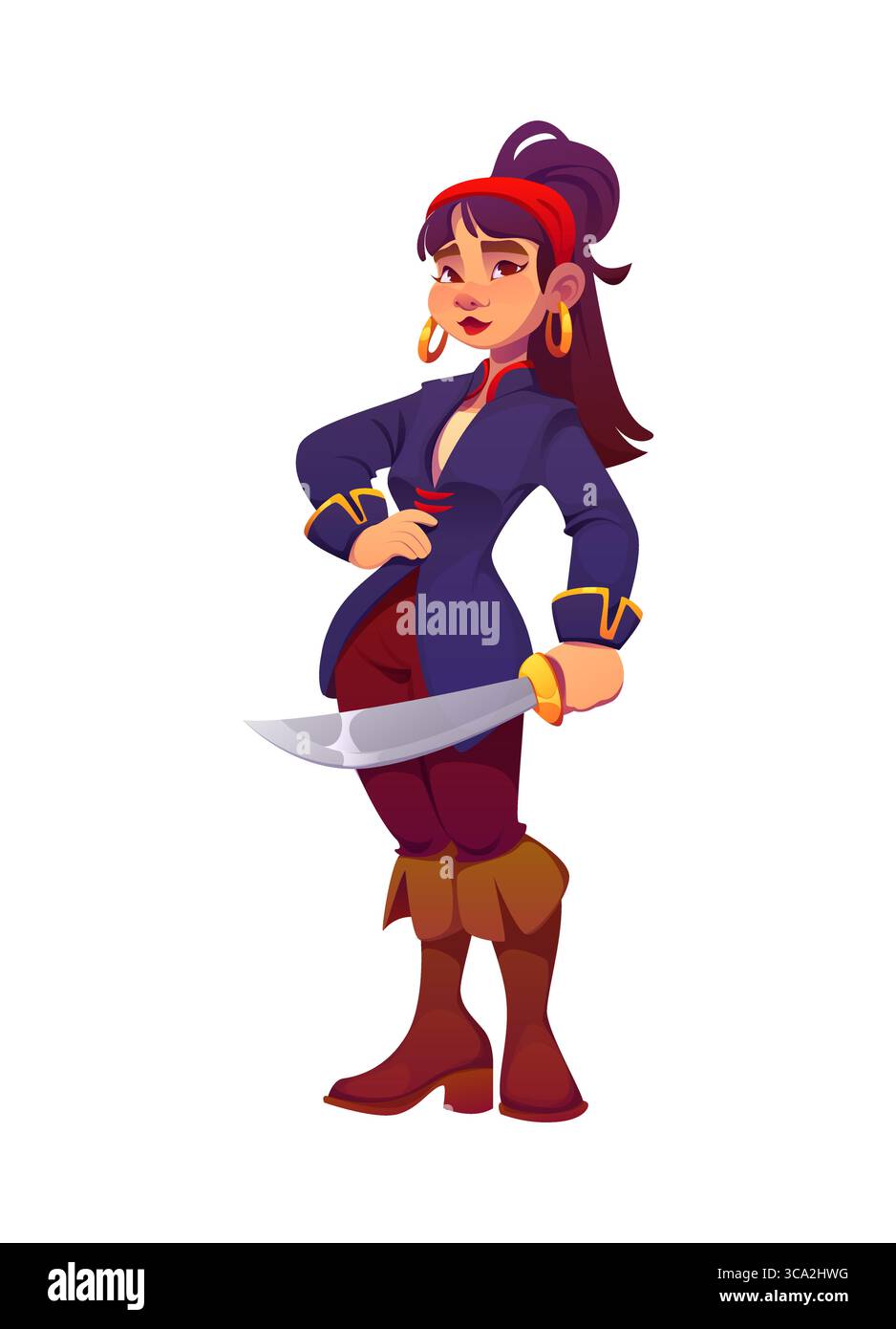 Female hunter standing in Stock Vector Images - Alamy