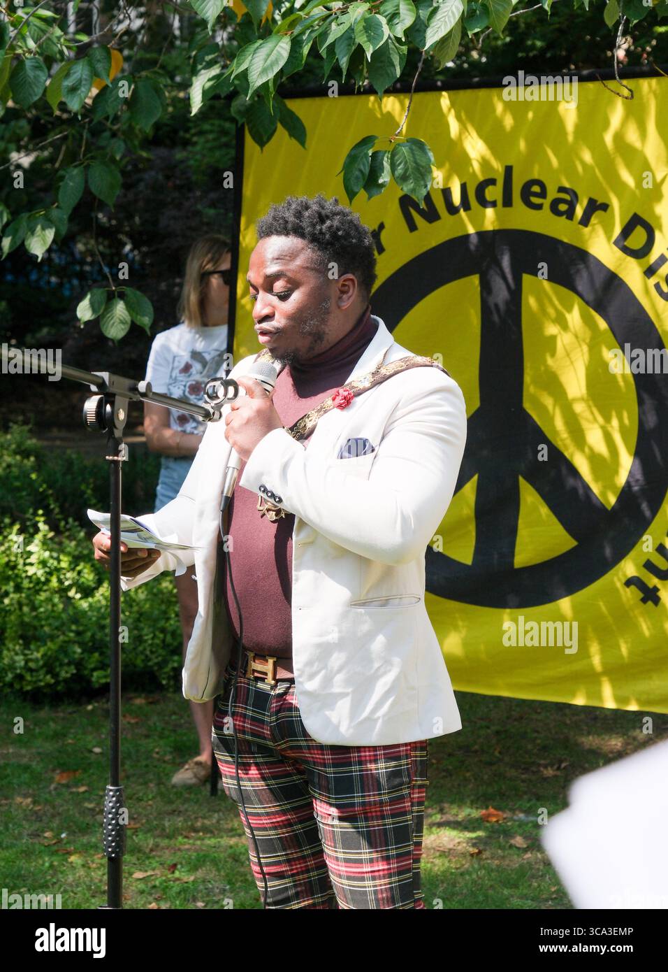 Tavistock Square, London, UK. 6th Aug 2025. CND holds the 80th Anniversary of Hiroshima and ...