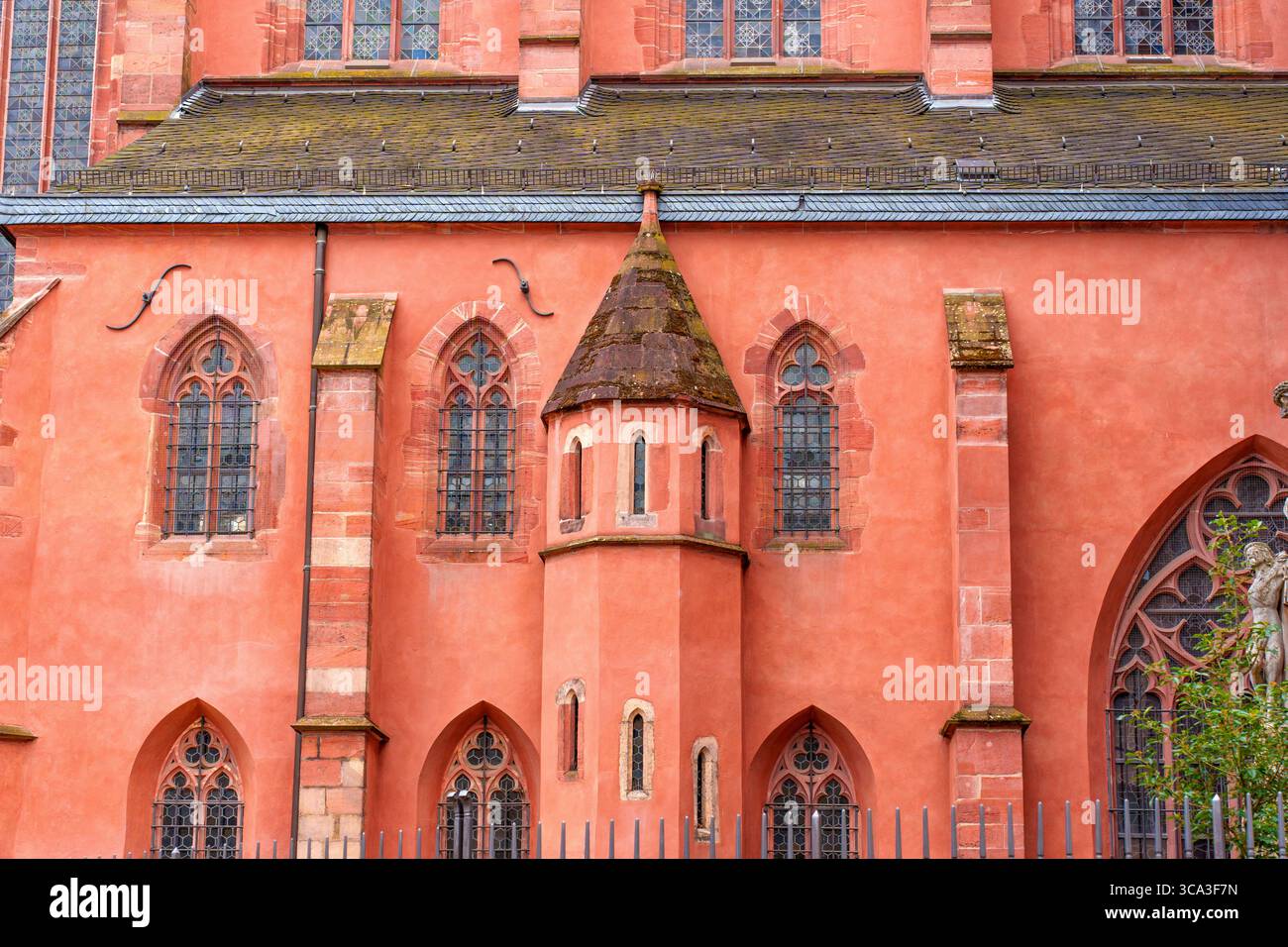Architectural detail of the pink facade of the Imperial Cathedral of ...