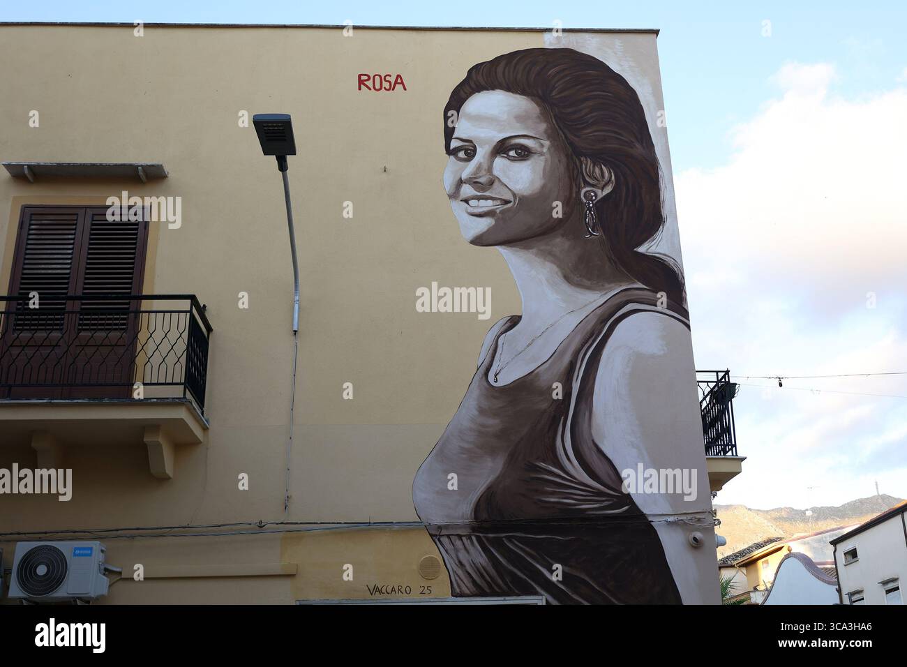 in the photo a mural dedicated to the great Claudia Cardinale in the ...
