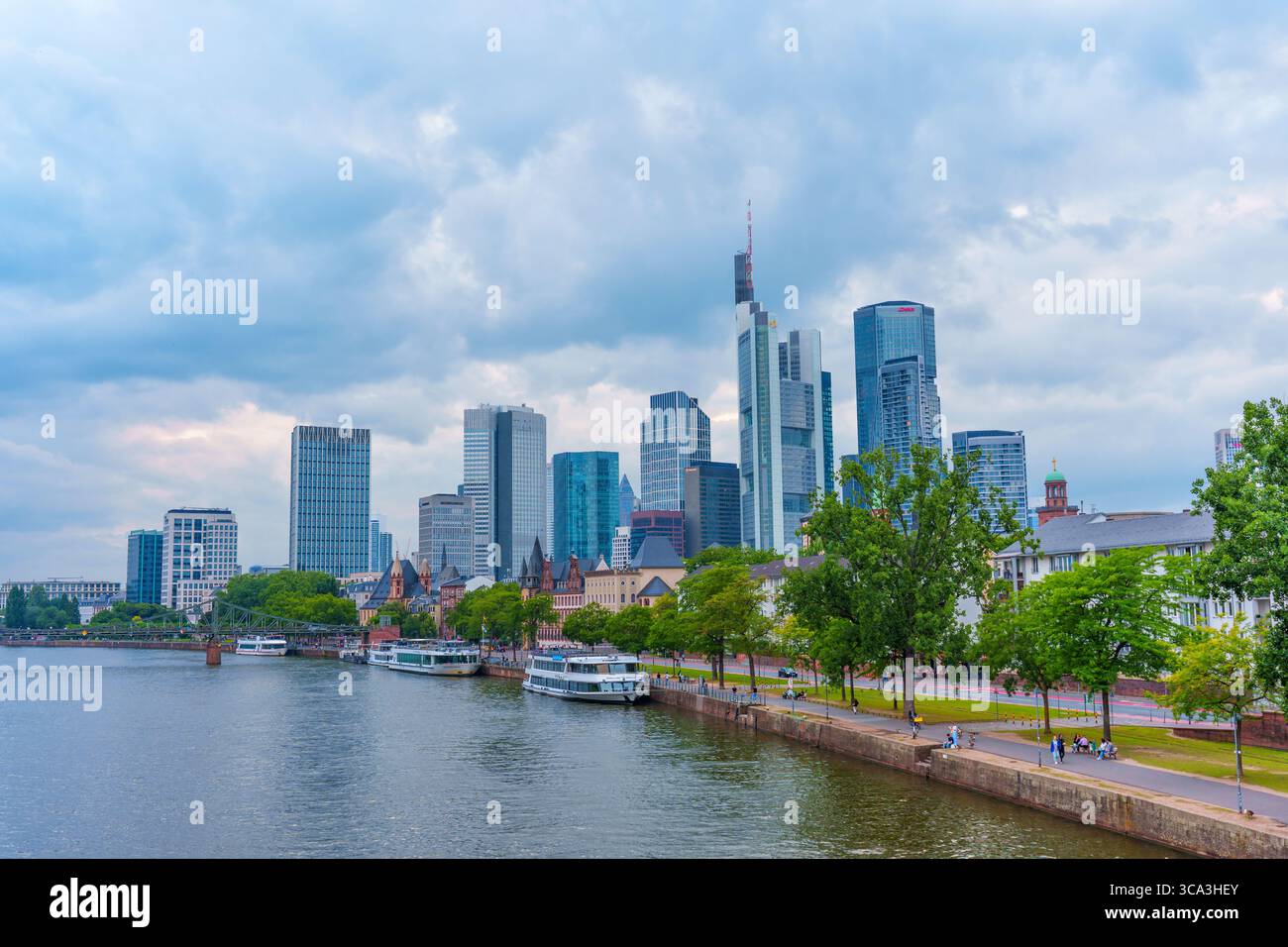 Frankfurt, Germany - June 10, 2025: Panoramic view of Frankfurt's ...