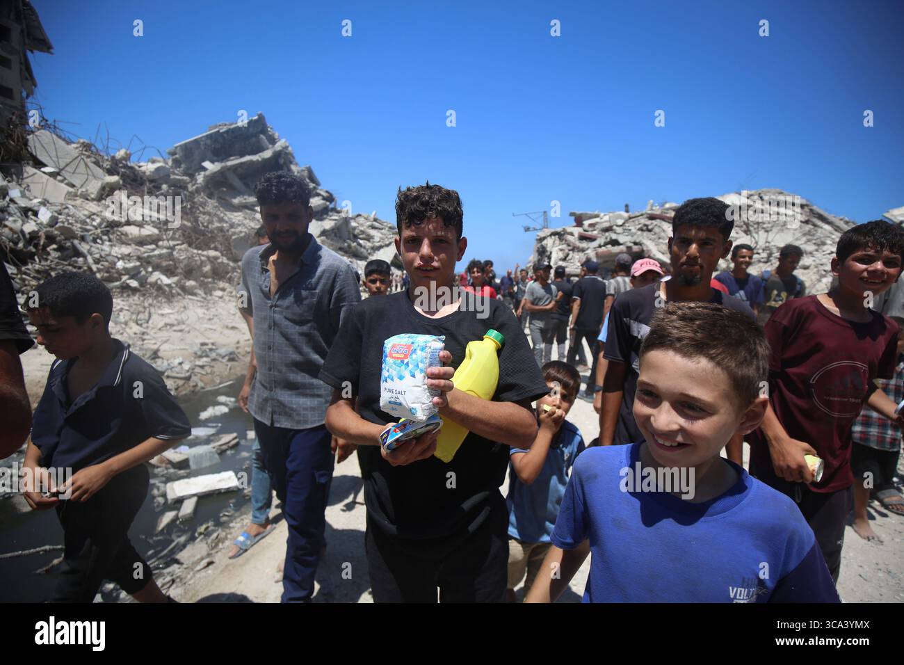 An airplane drops humanitarian aid An airplane drops humanitarian aid ...