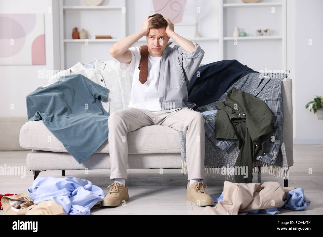 Getting ready stressed young hi-res stock photography and images - Alamy