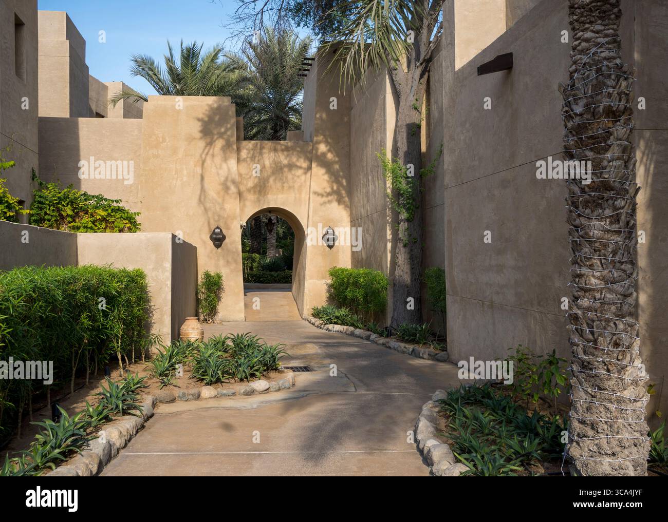 Traditional Arabic Architecture at Bab Al Shams Resort, Dubai Stock ...