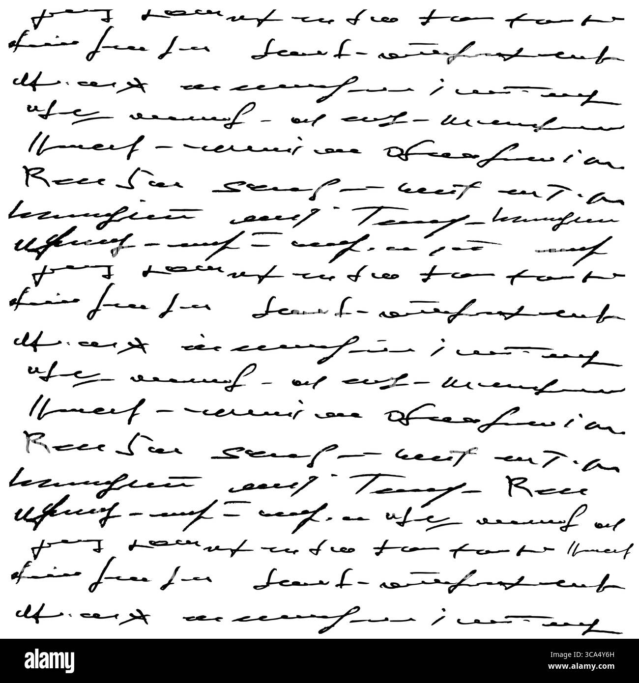 Abstract background, incomprehensible, non-existent handwritten text ...