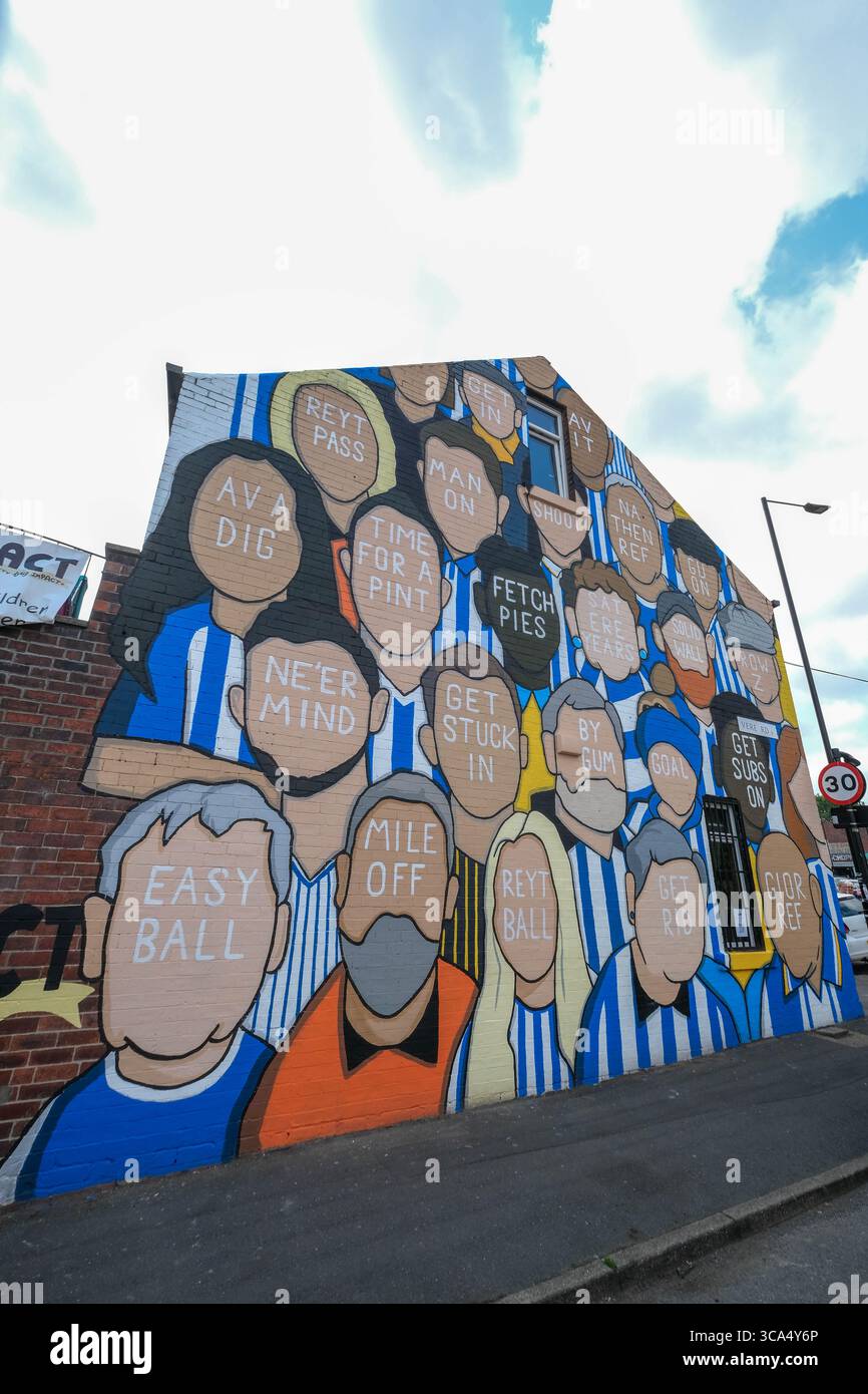 Luke Horton's new mural outside Sheffield Wednesdays ground on Leppings ...