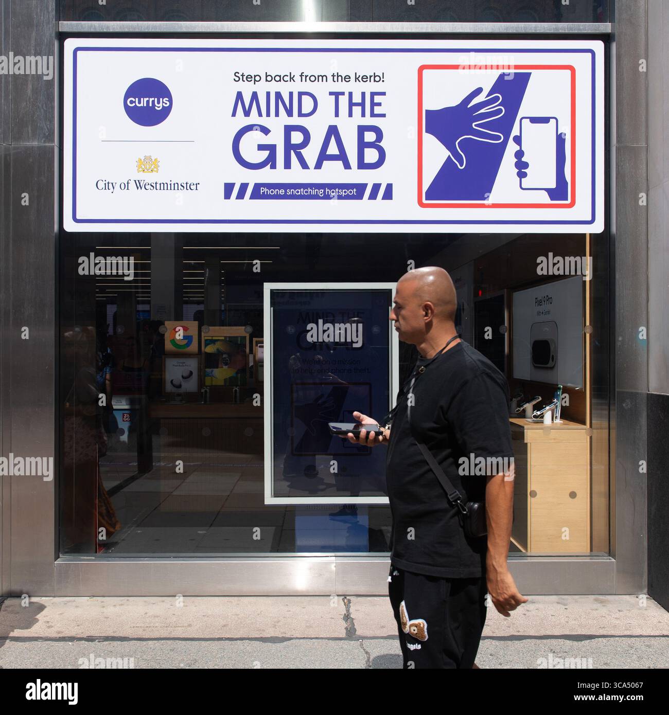 London, UK. 06 Aug 2025. Pictured: A general view of signs installed on ...