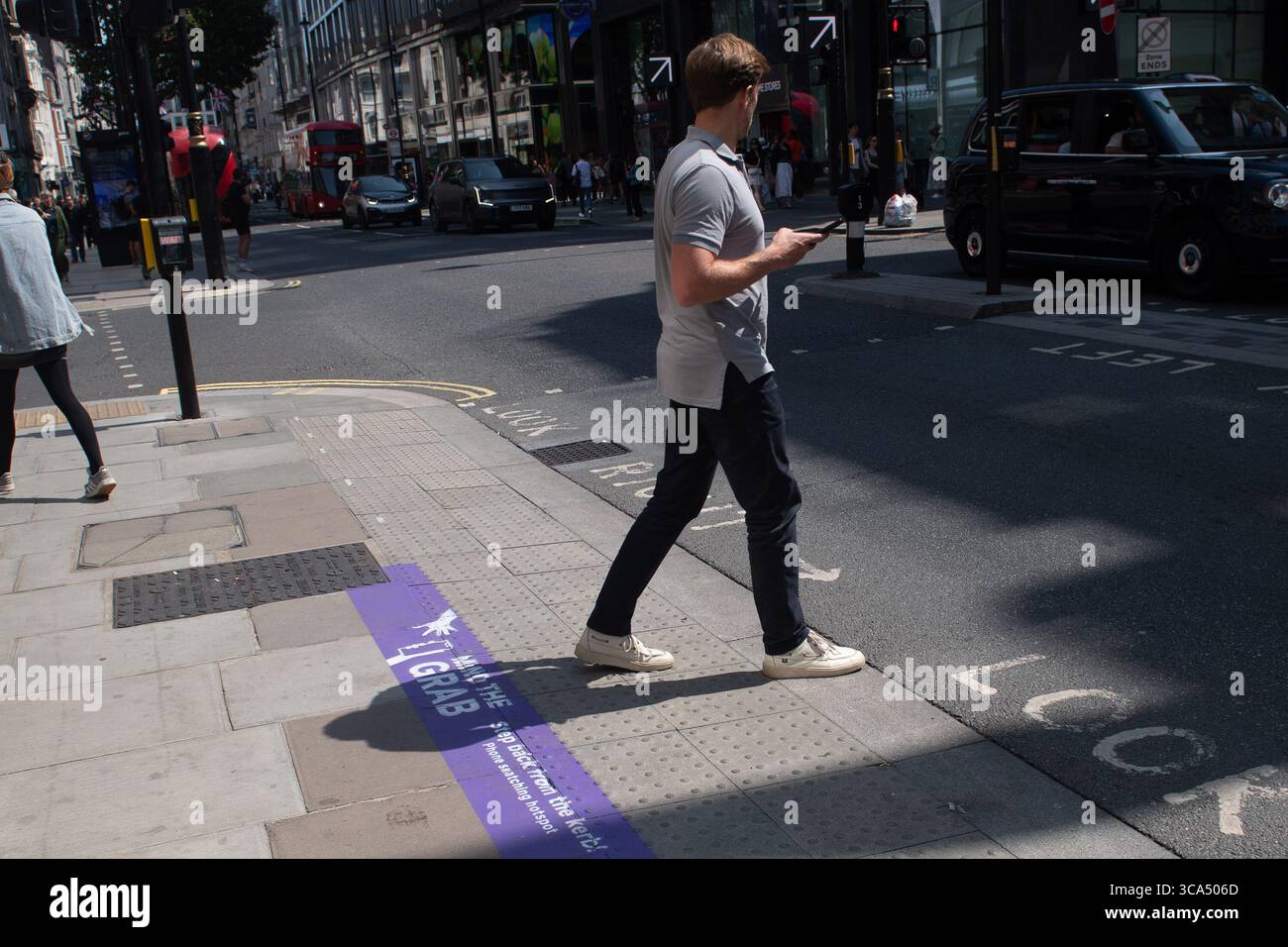 London, UK. 06 Aug 2025. Pictured: A general view of signs installed on ...