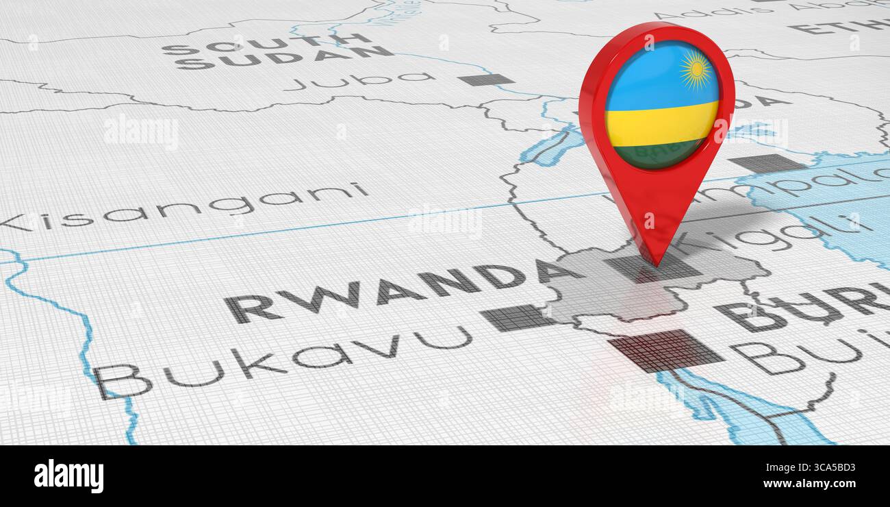 Rwanda political map capital hi-res stock photography and images - Alamy