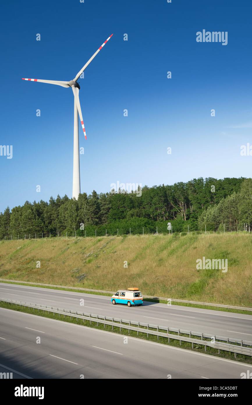 Colorful camper van drives hi-res stock photography and images - Alamy