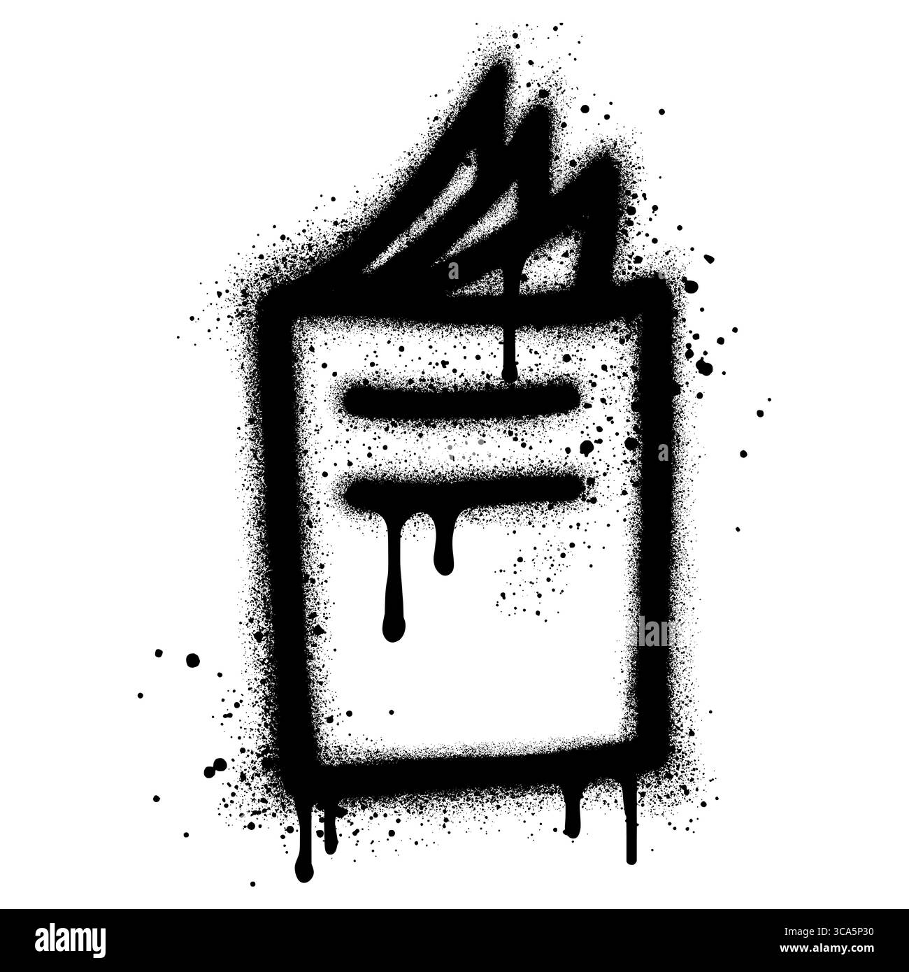 Emoticon book graffiti with black spray paint.vector illustration Stock ...