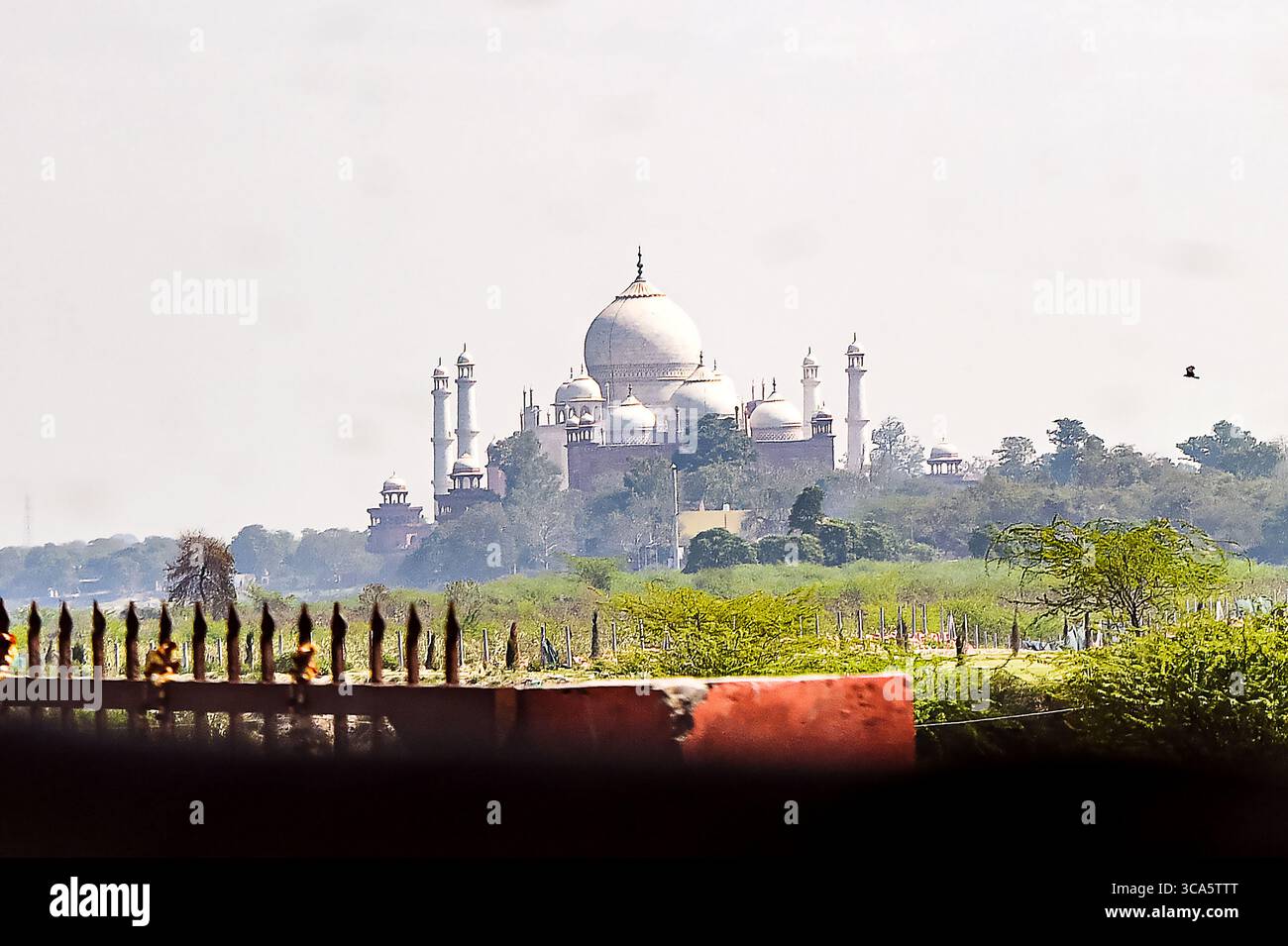 The interior of Agra Fort in Agra, Uttar Pradesh, India, reveals the ...
