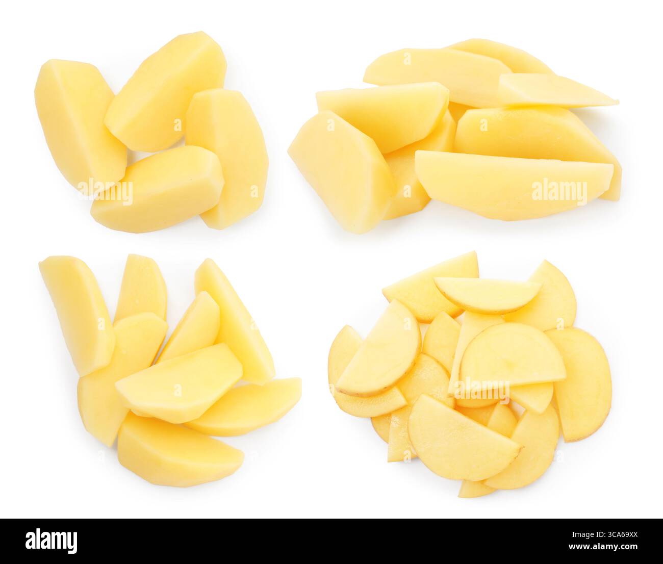 Fresh potato slices Cut Out Stock Images & Pictures - Alamy