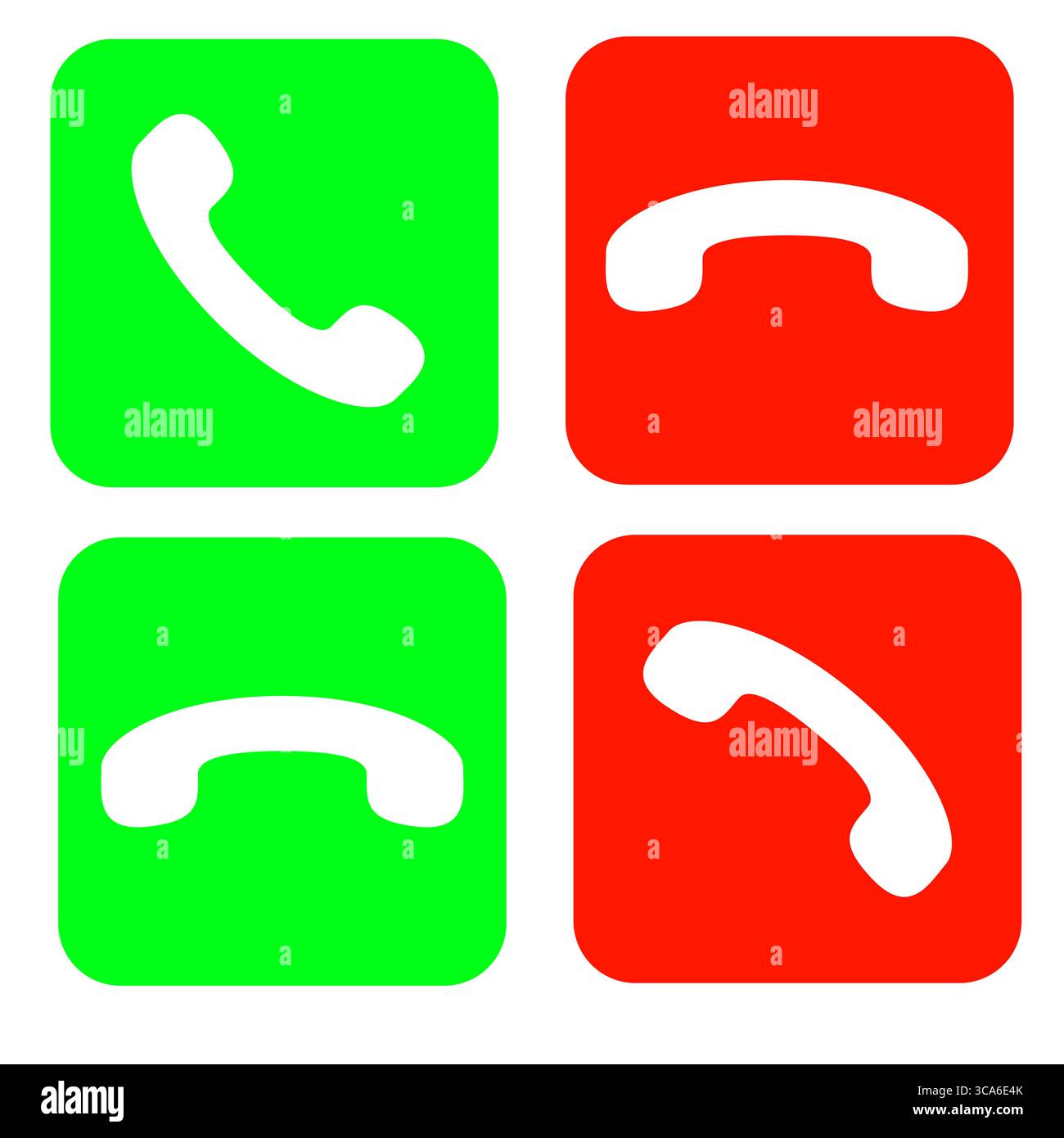 Phone call accept and decline icon set. Vector illustration Stock ...