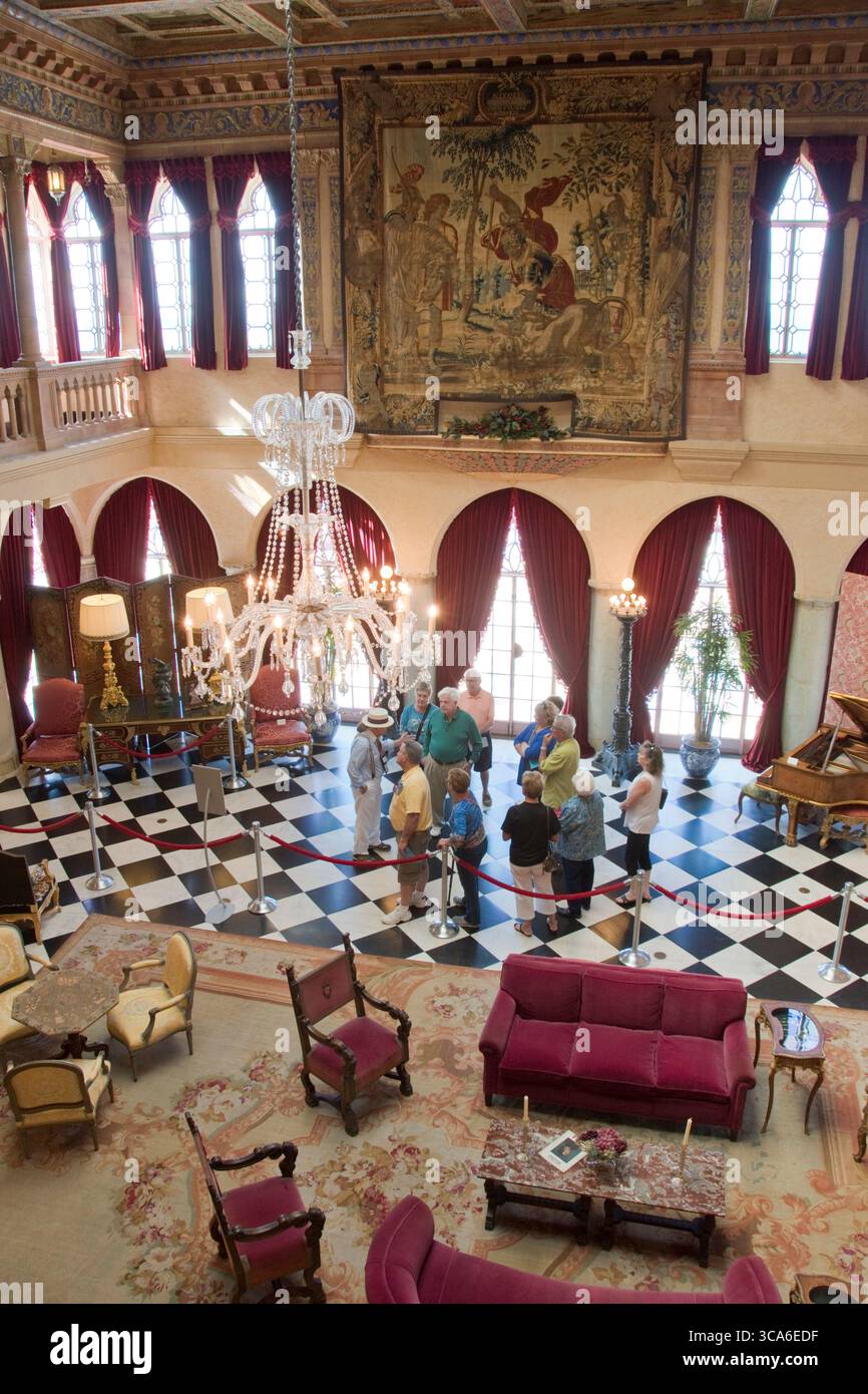 Interior of Ca d’Zan, the Mediterranean Revival mansion of circus owner ...