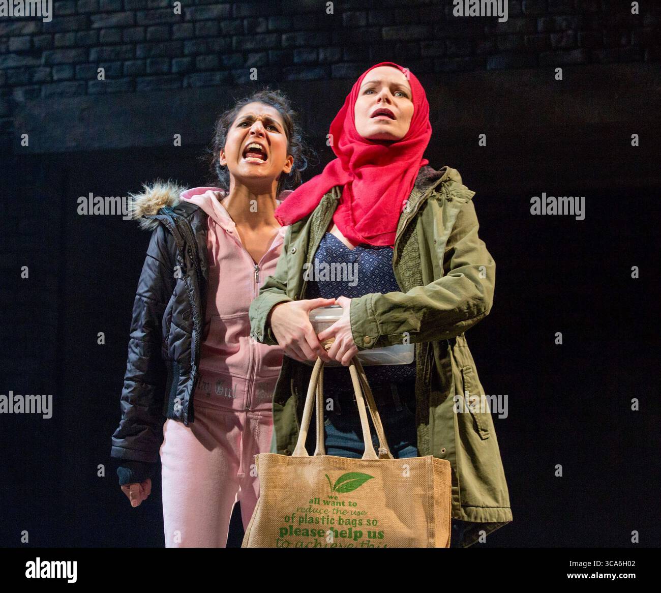 l-r: Maya Sondhi (Harpreet), Clare Calbraith (Natalie) in MULTITUDES by ...