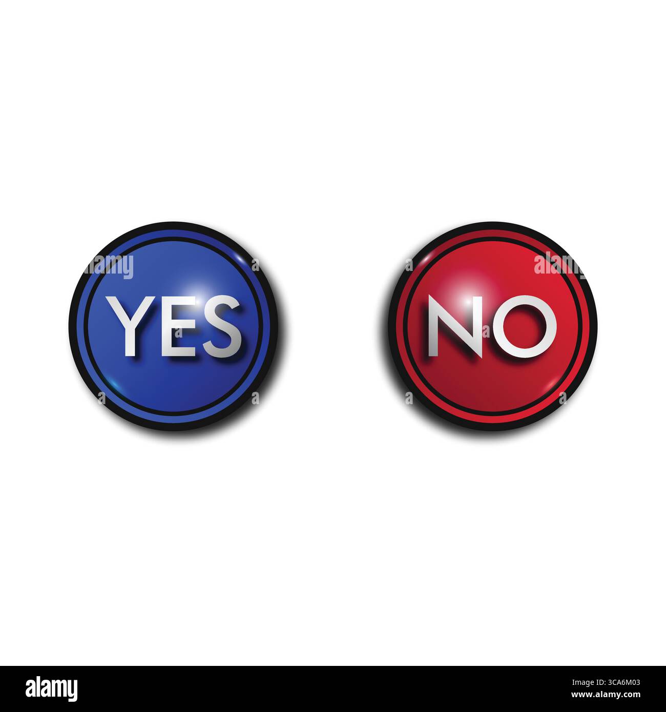 Yes blue web glossy Stock Vector Images - Alamy