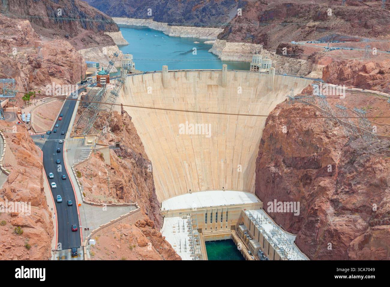 Hoover Dam on Arizona and Nevada border in United States of America ...