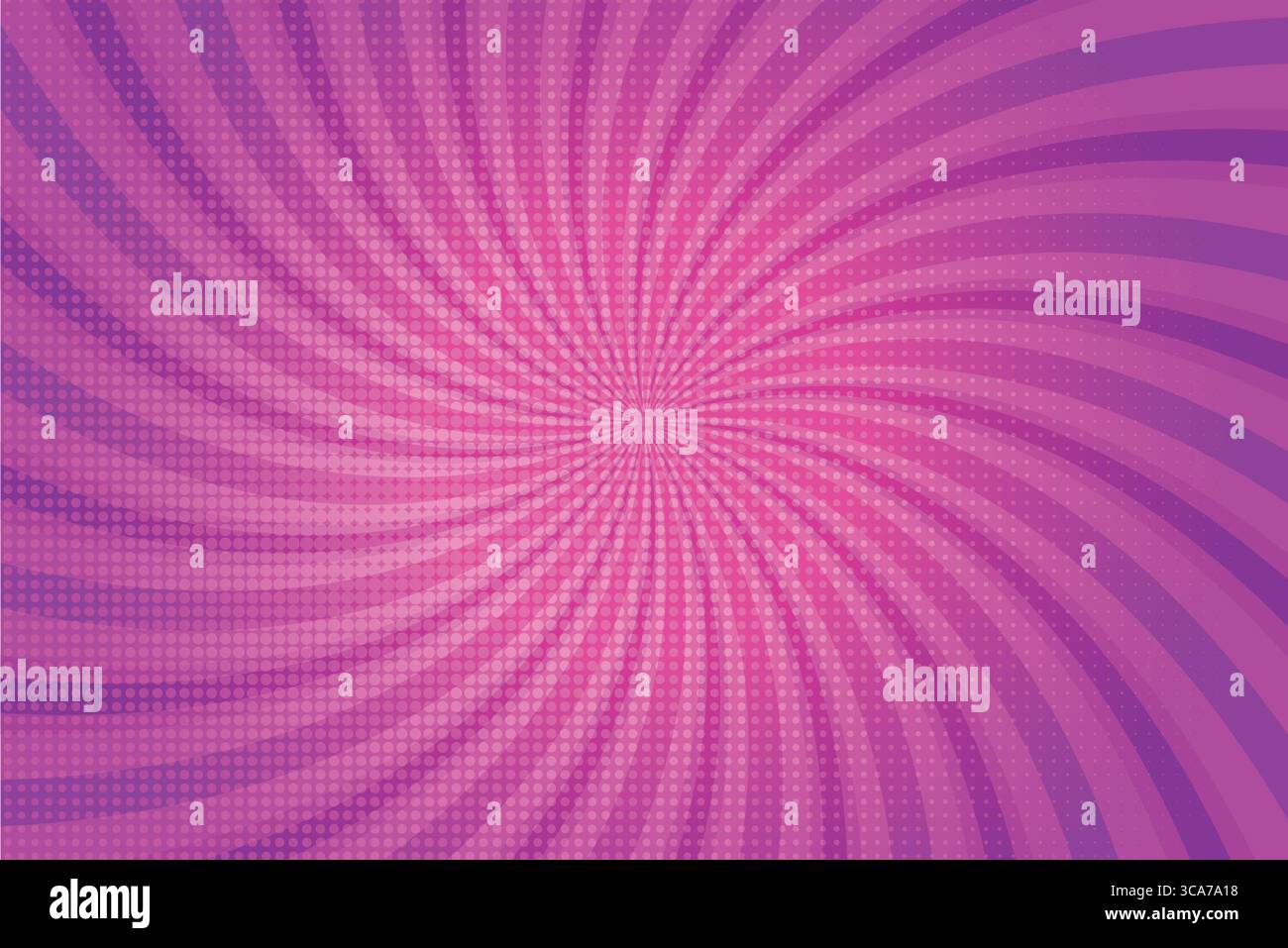 Retro Comic Book Spiral Background – Pop Art Halftone Burst with Green ...